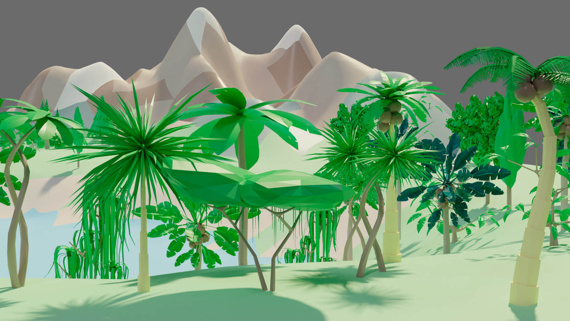 Cartoon Vegetation - 3D Model by 7ka