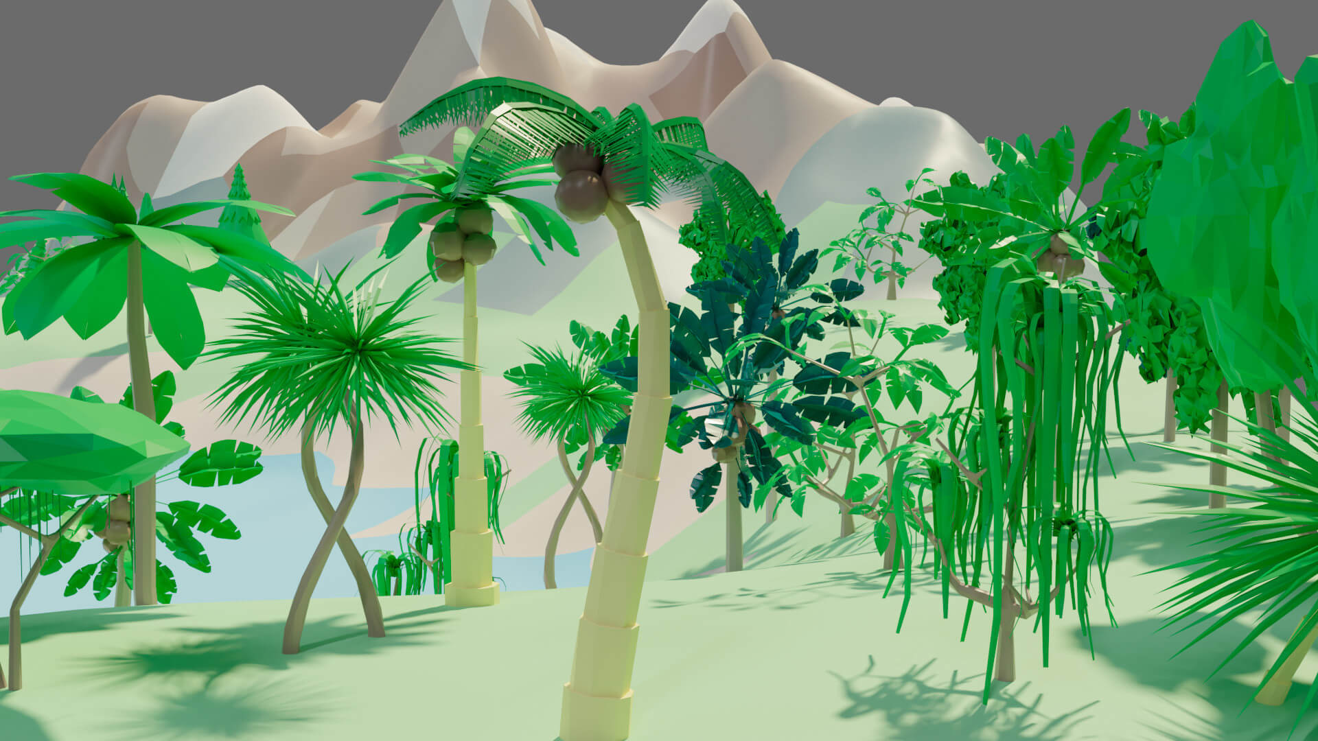 Cartoon Vegetation - 3D Model by 7ka