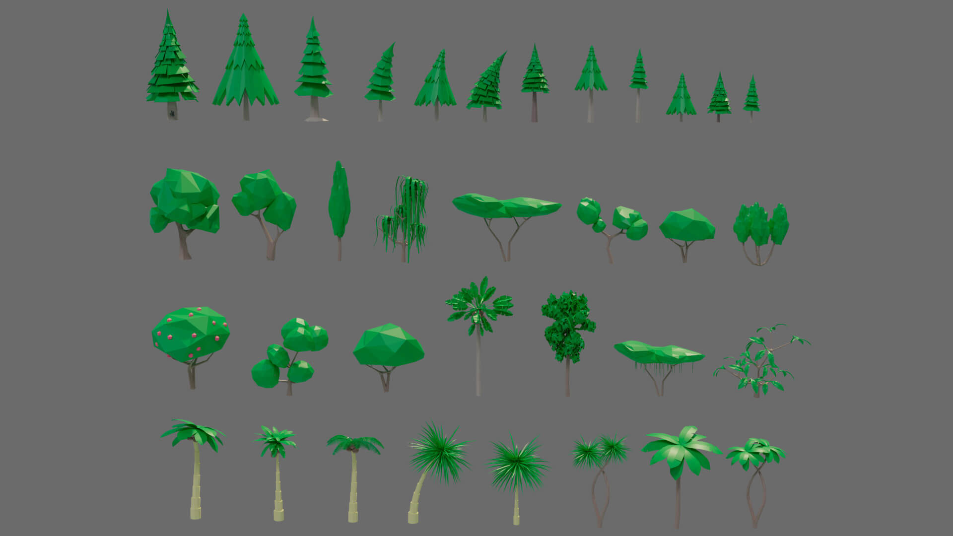 Cartoon Vegetation - 3D Model by 7ka