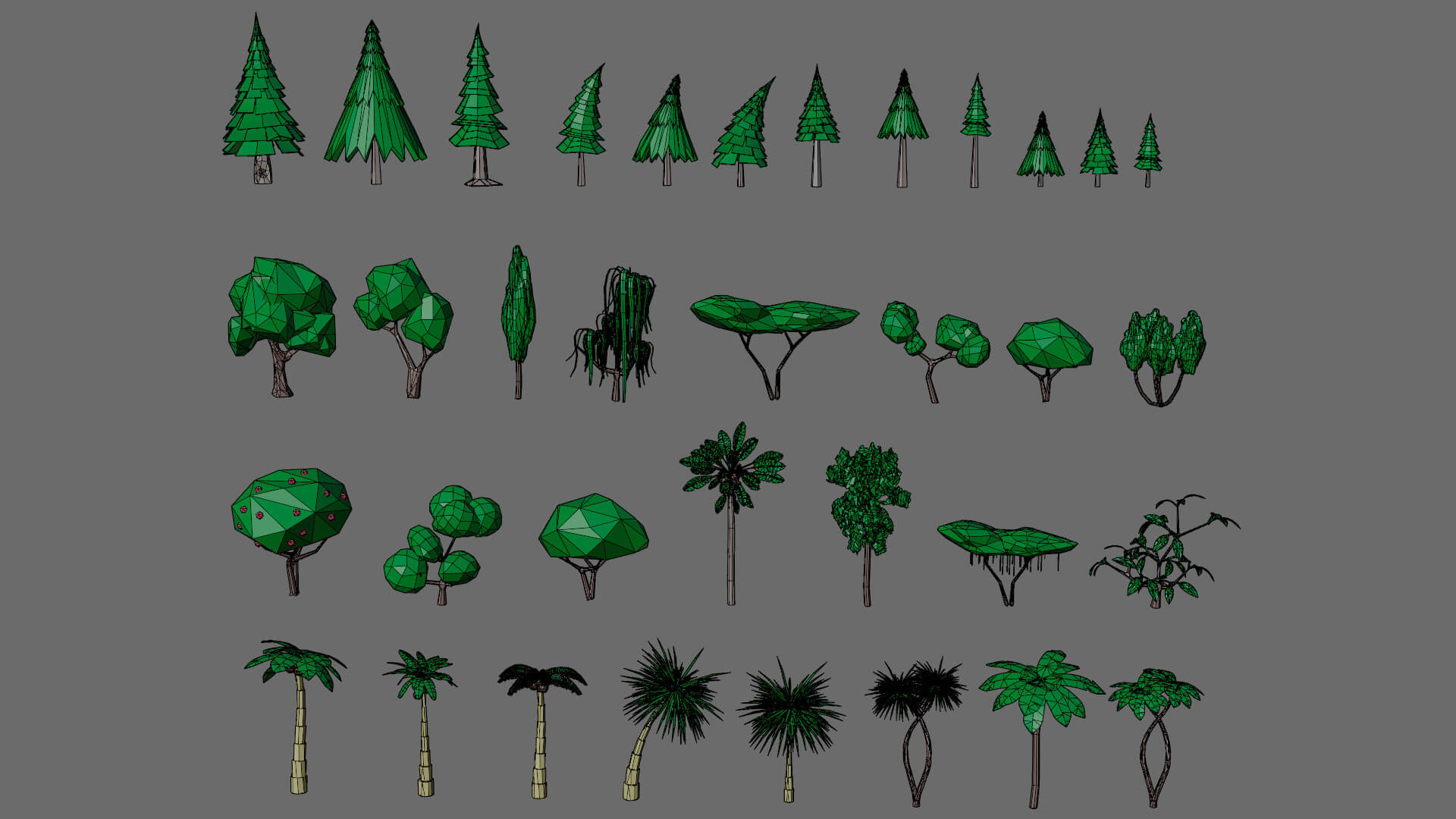 Cartoon Vegetation - 3D Model by 7ka