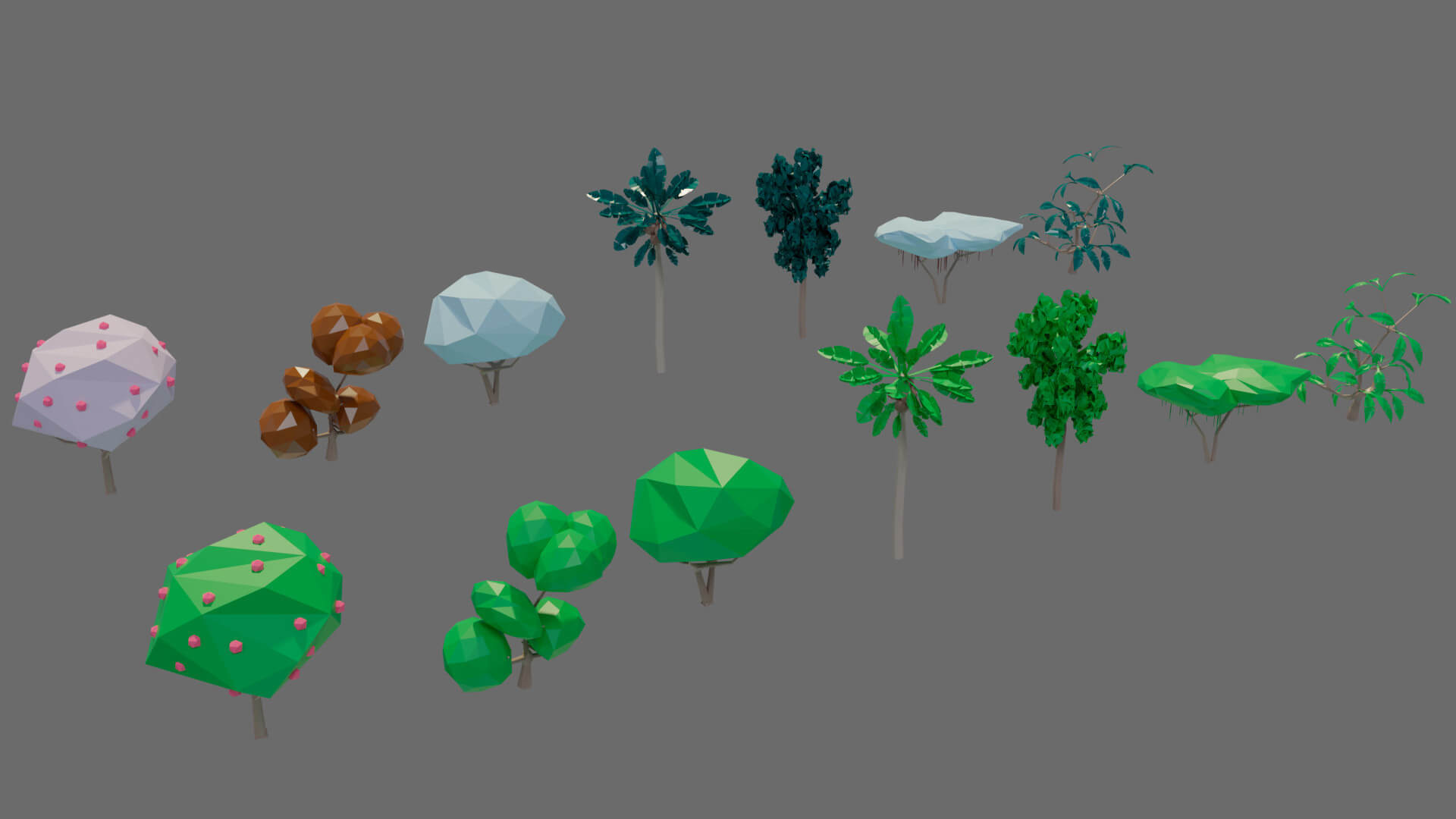 Cartoon Vegetation - 3D Model by 7ka