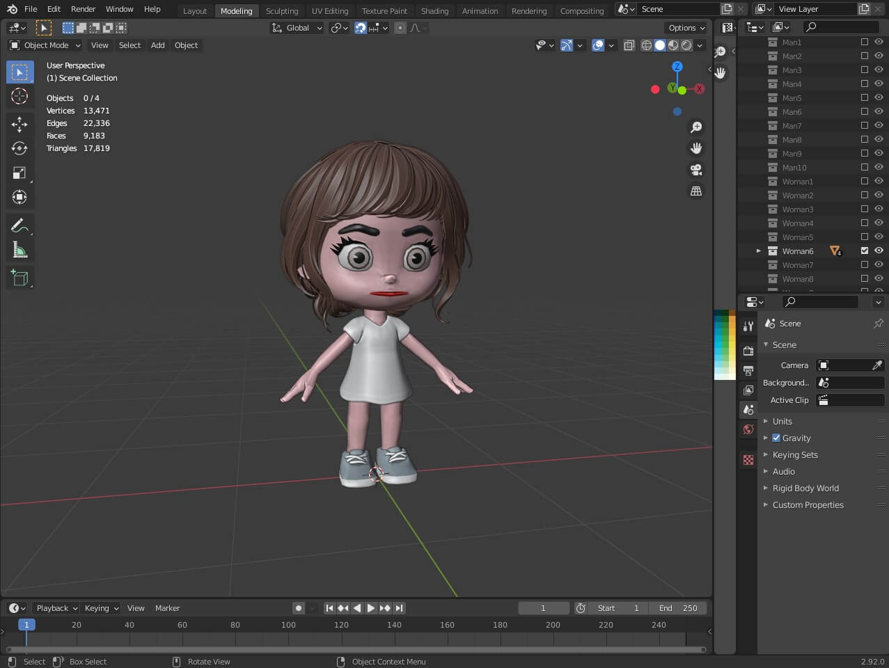 Characters Kids - 3D Model by 7ka