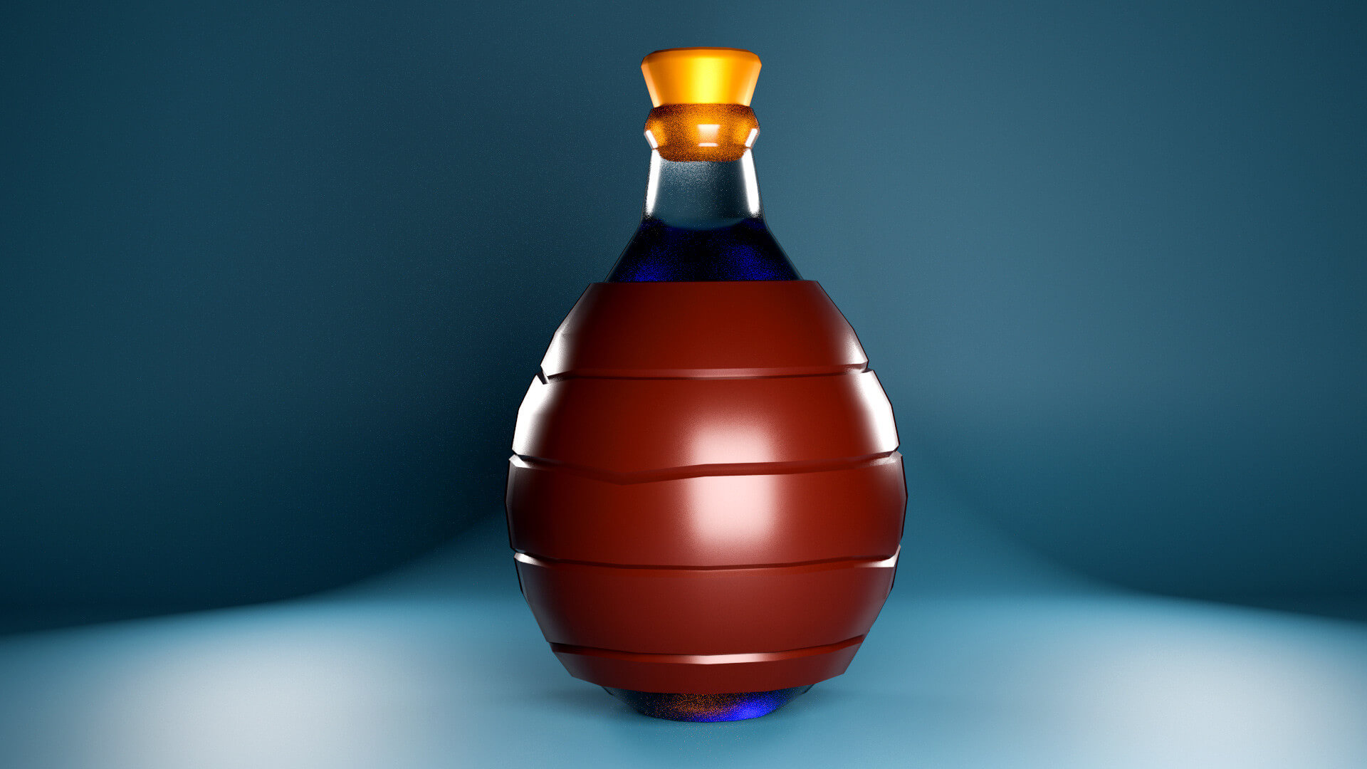 Flasks Low-poly 3D Model by 7ka