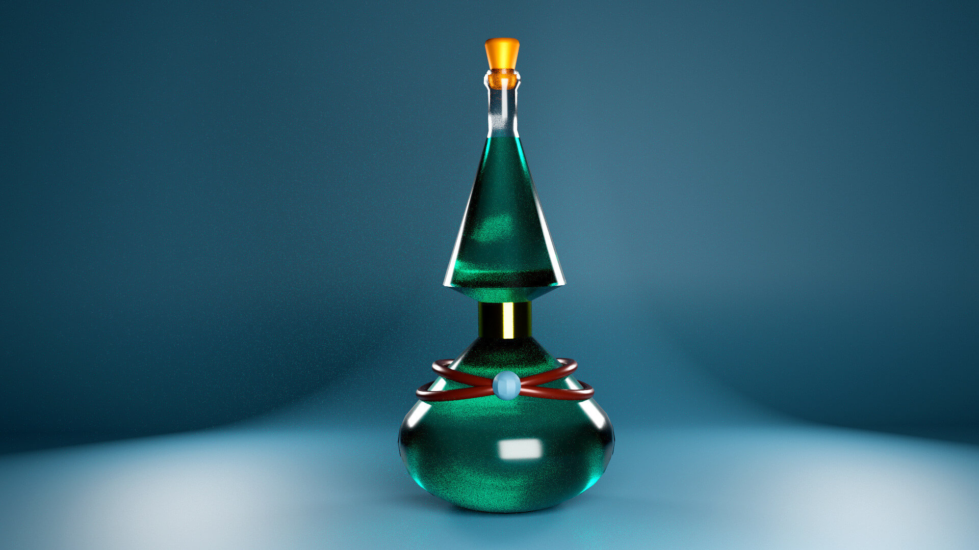 Flasks Low-poly 3D Model by 7ka