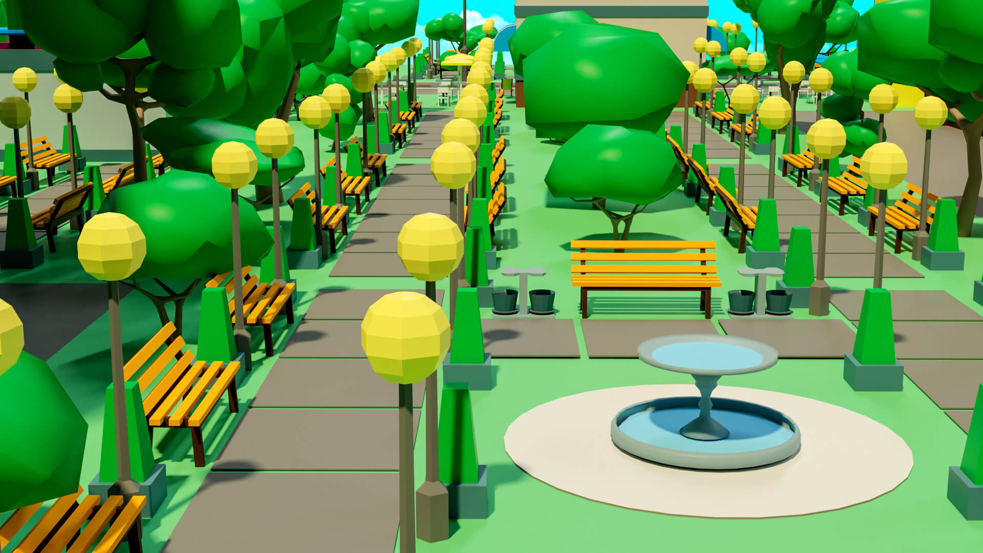 Low Poly City - 3D Model by 7ka