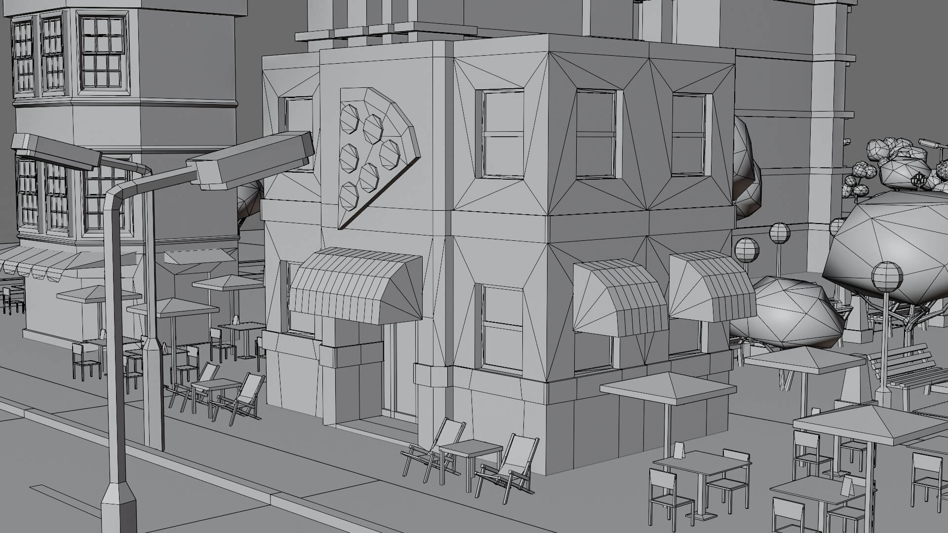 Low Poly City - 3D Model by 7ka