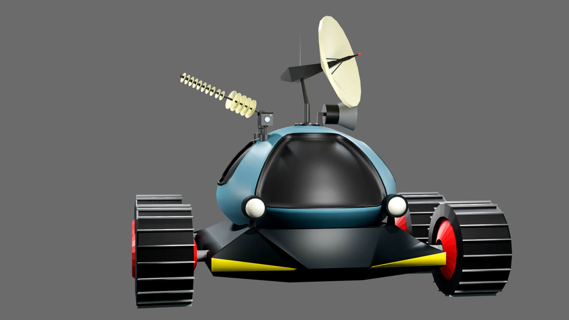 Low Poly Moon Rover - 3D Model by 7ka