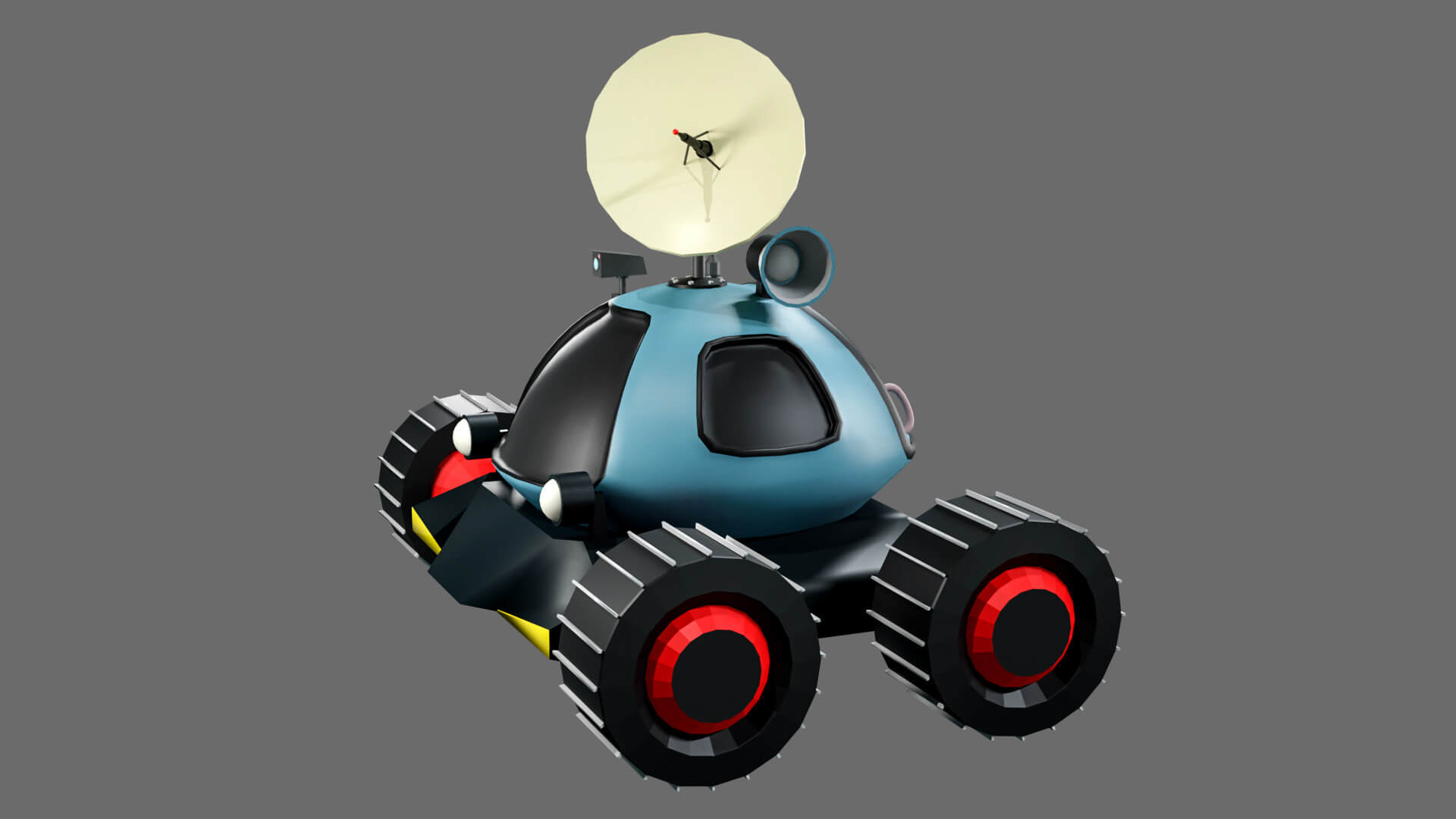 Low Poly Moon Rover - 3D Model by 7ka