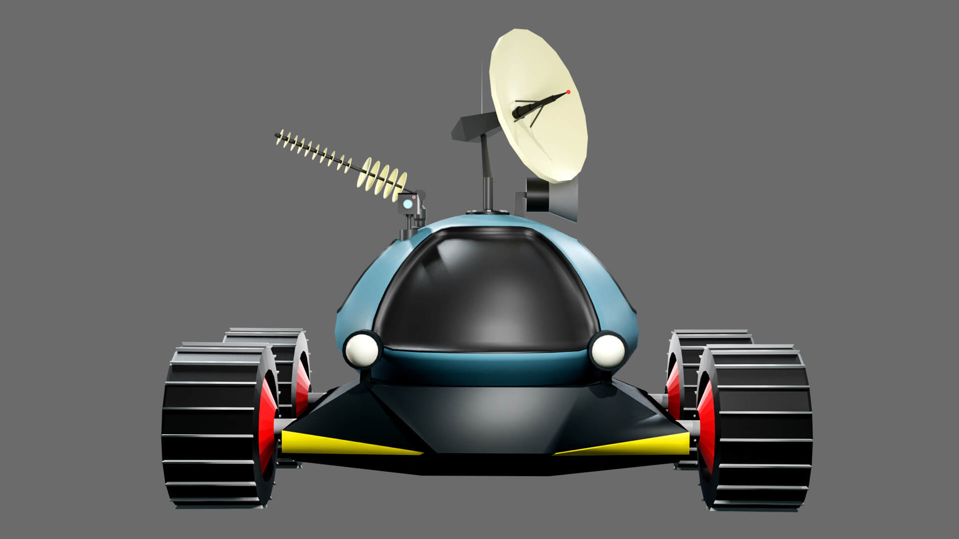 Low Poly Moon Rover - 3D Model by 7ka