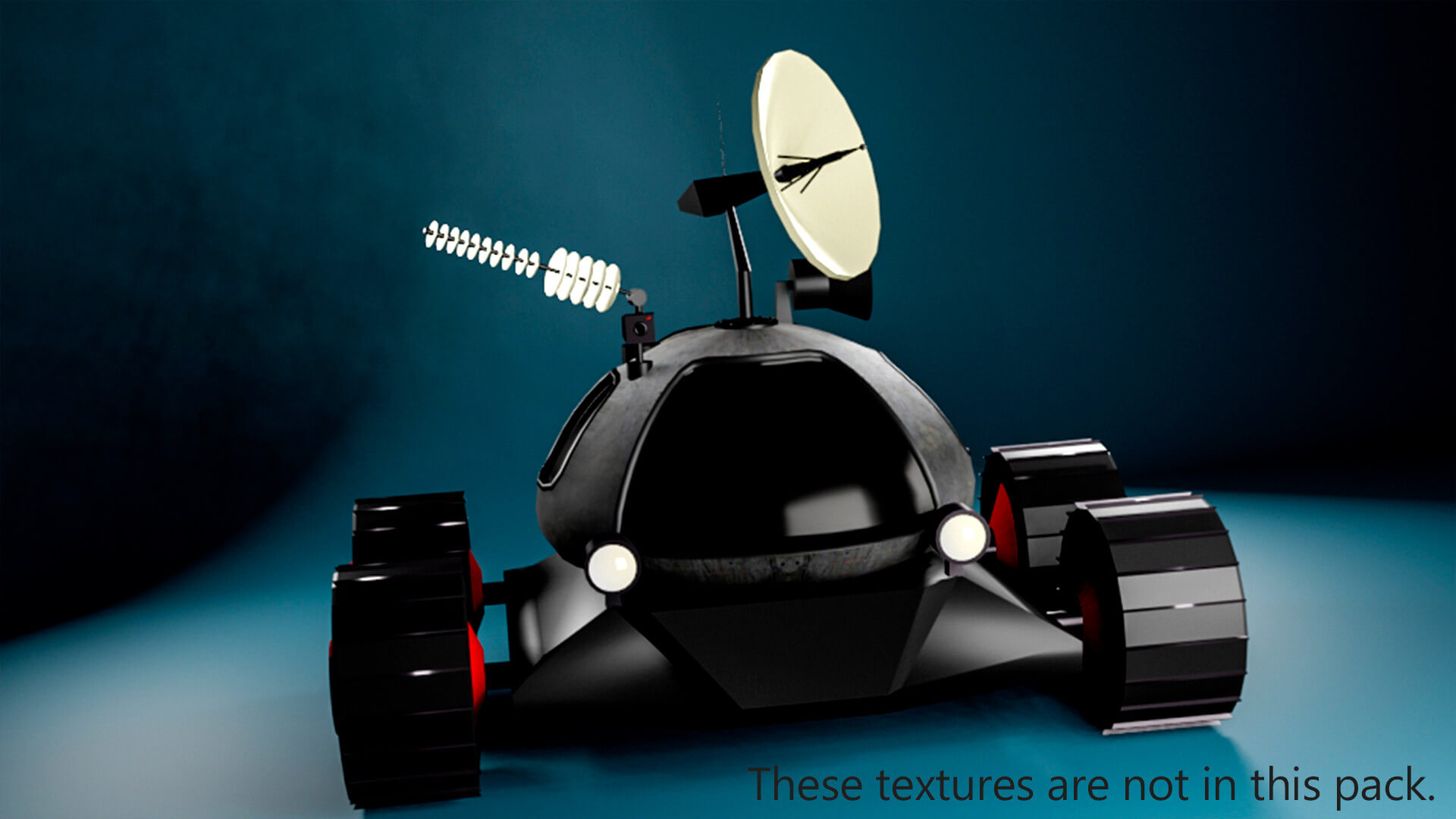 Low Poly Moon Rover - 3D Model by 7ka