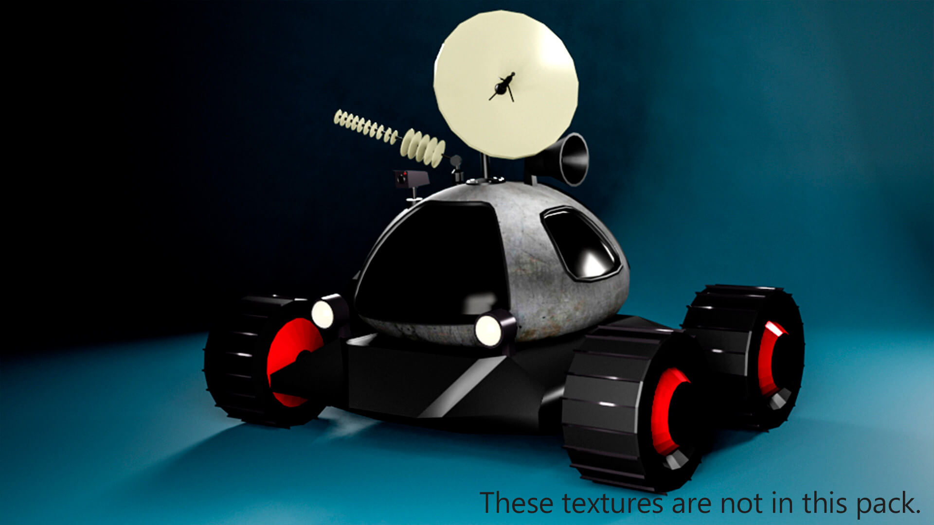 Low Poly Moon Rover - 3D Model by 7ka