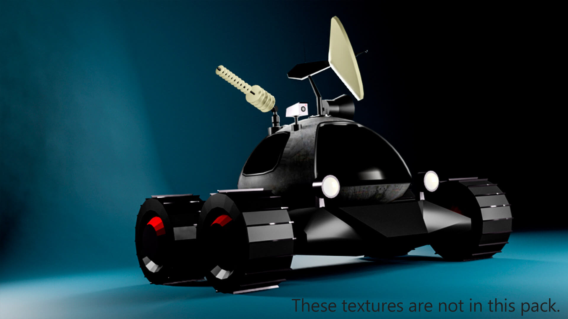 Low Poly Moon Rover - 3D Model by 7ka