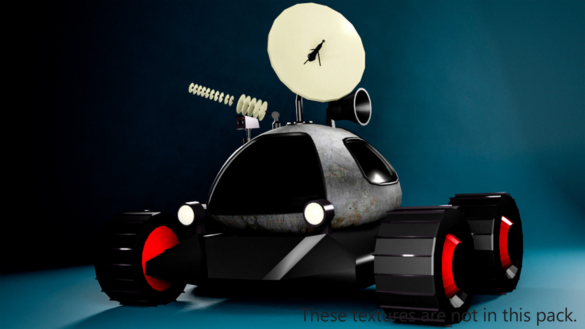 Low Poly Moon Rover - 3D Model by 7ka