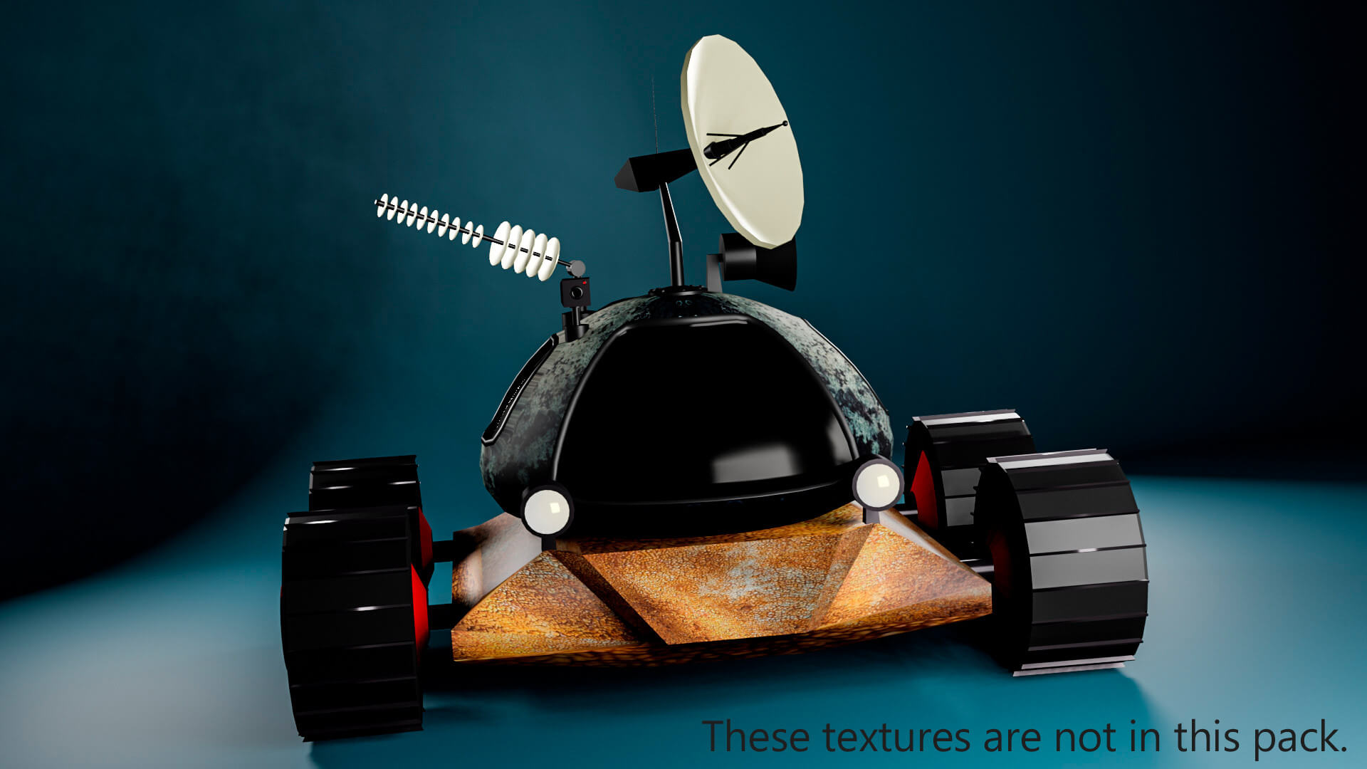 Low Poly Moon Rover - 3D Model by 7ka