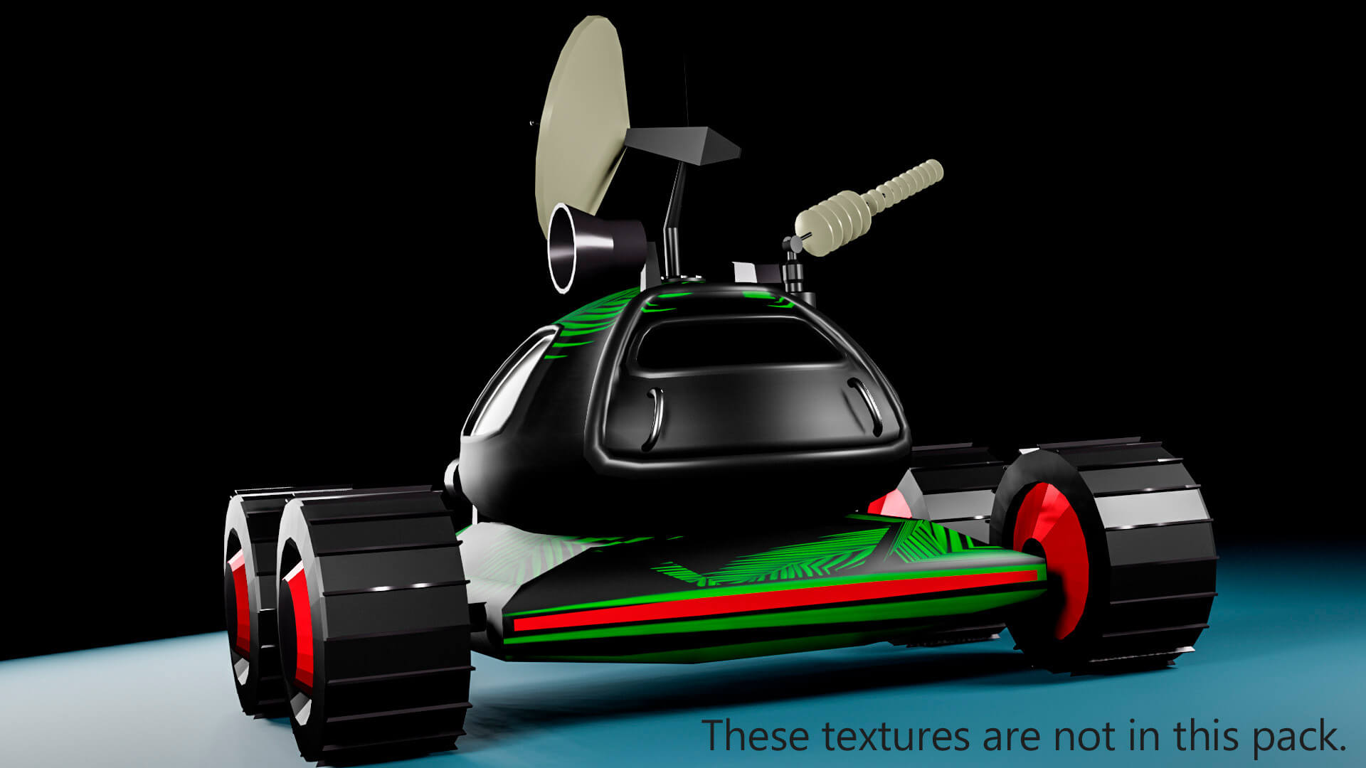 Low Poly Moon Rover - 3D Model by 7ka