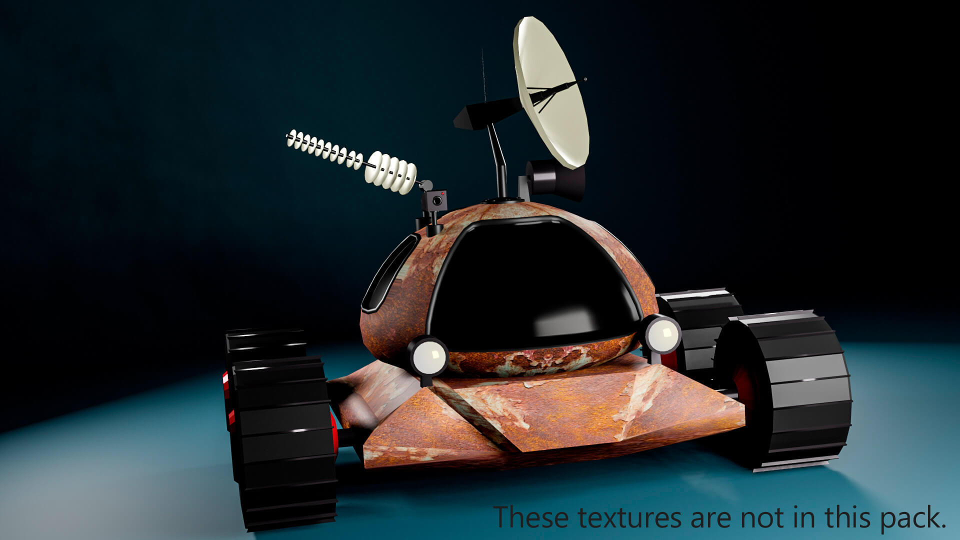 Low Poly Moon Rover - 3D Model by 7ka