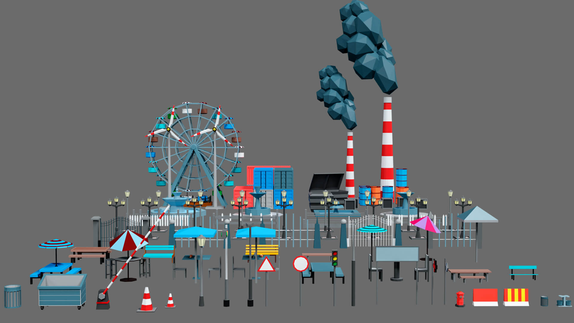 Props for The City - 3D Model by 7ka