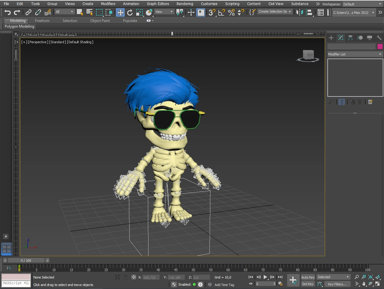 Skeletons With Hairstyles - 3D Model by 7ka