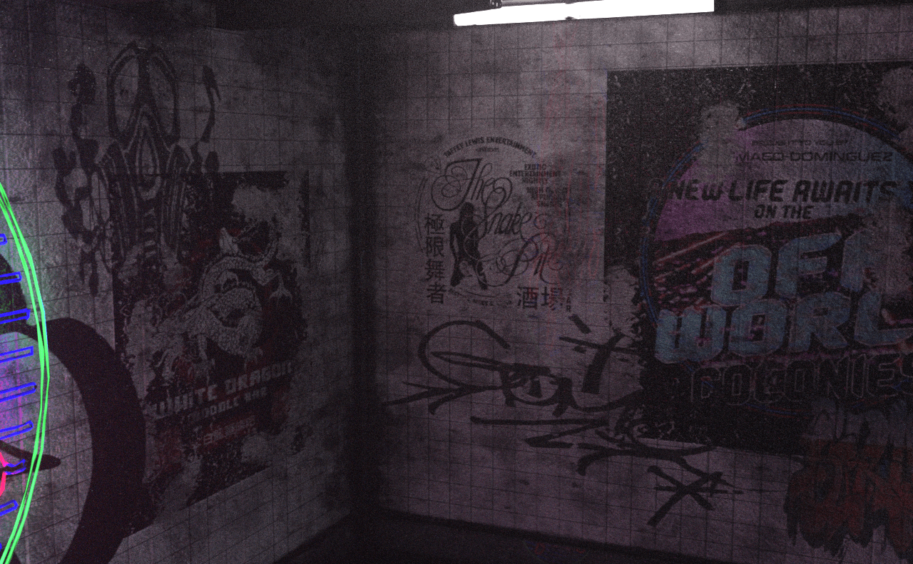 Blade Runner subway interior- stairs 3D Render by 808state