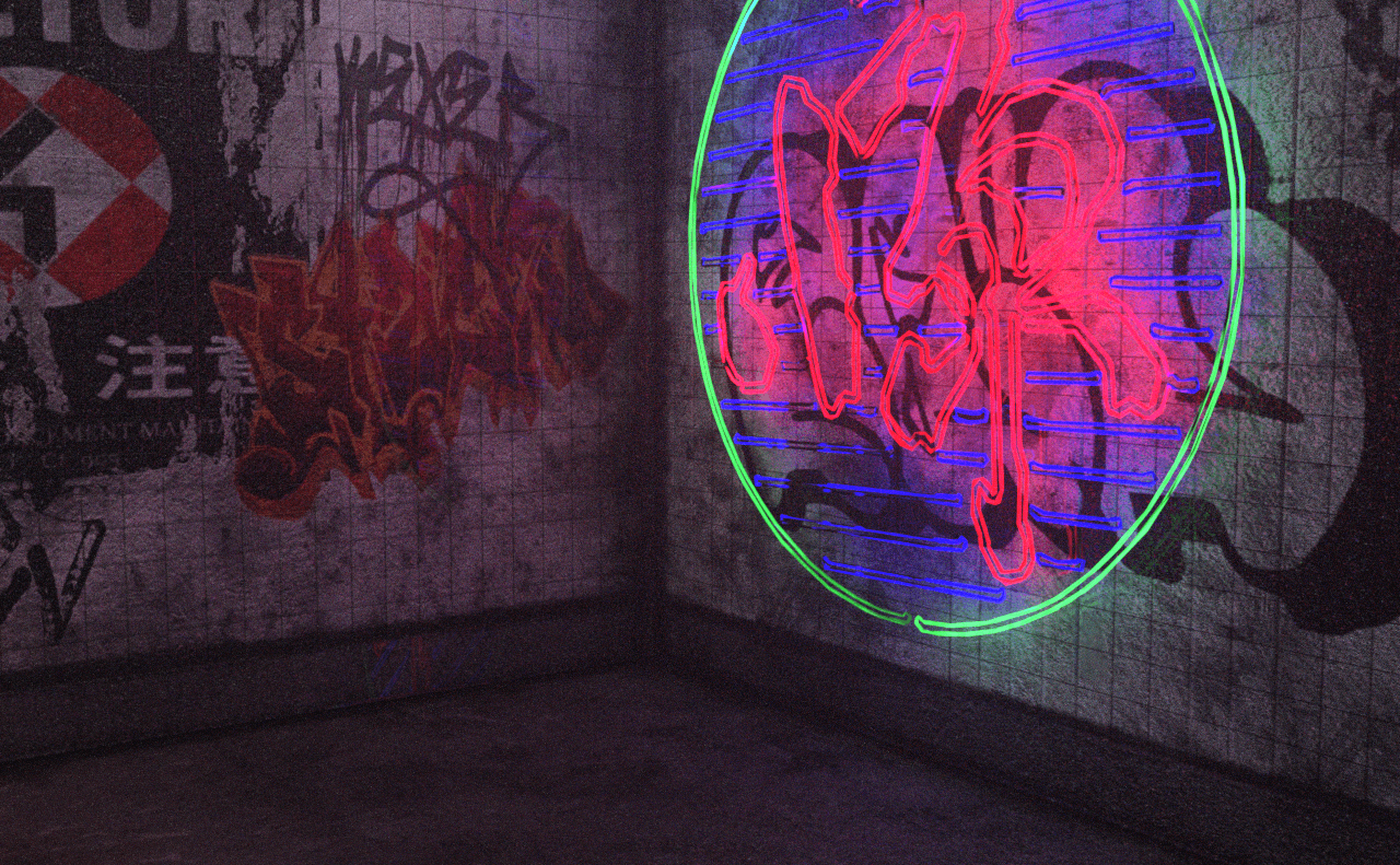 Blade Runner subway interior- stairs 3D Render by 808state