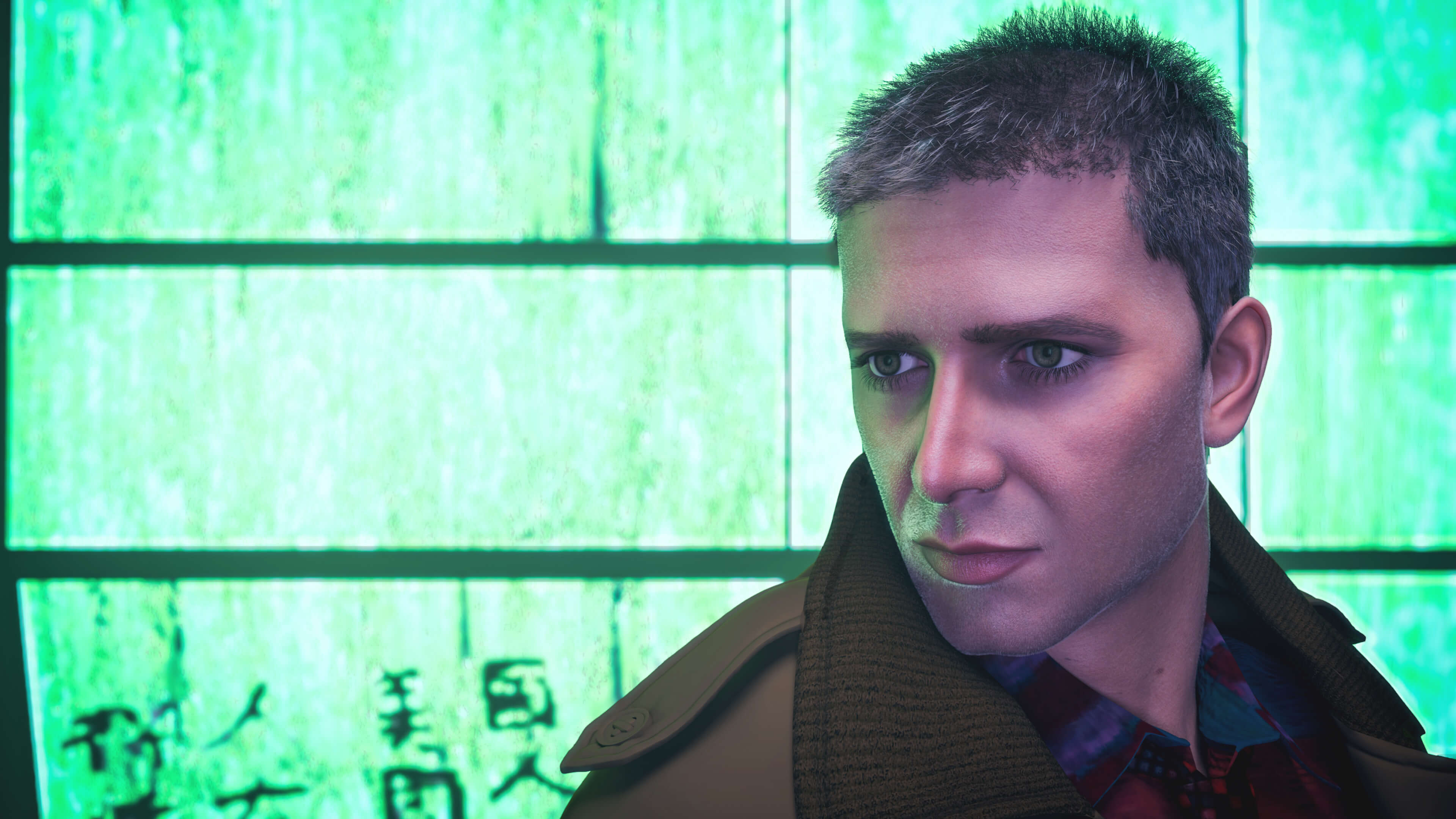 Deckard Portrait 3D Render, Digital Art by 808state