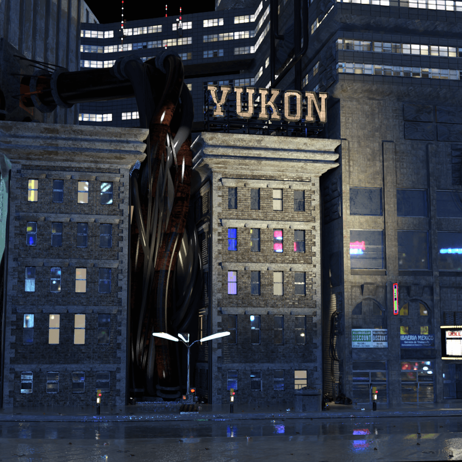 Quadrant 2 Yukon Hotel 3D Render, Digital Art by 808state