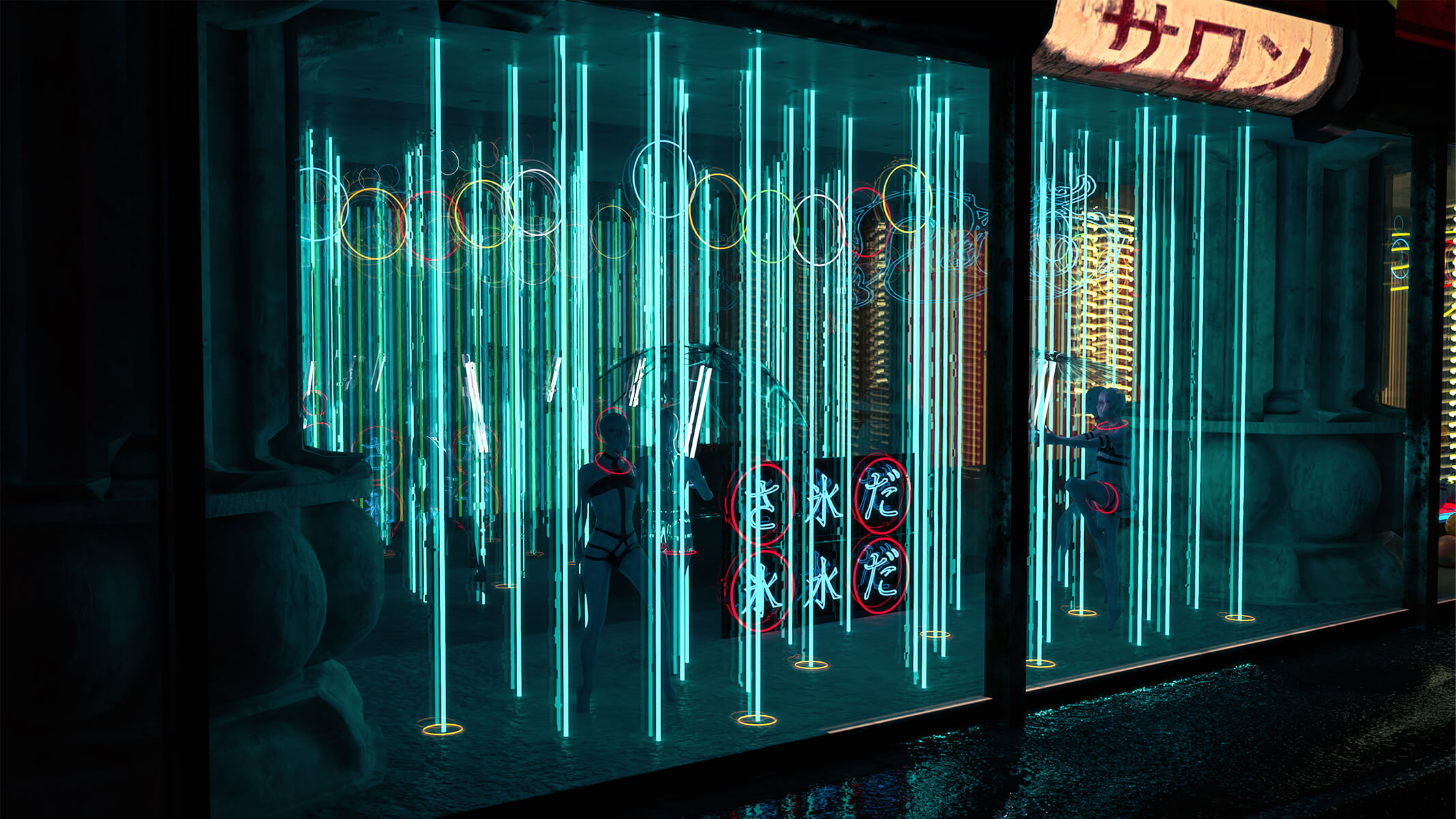 The Neon Garden- Spring 3D Render, Digital Art by 808state