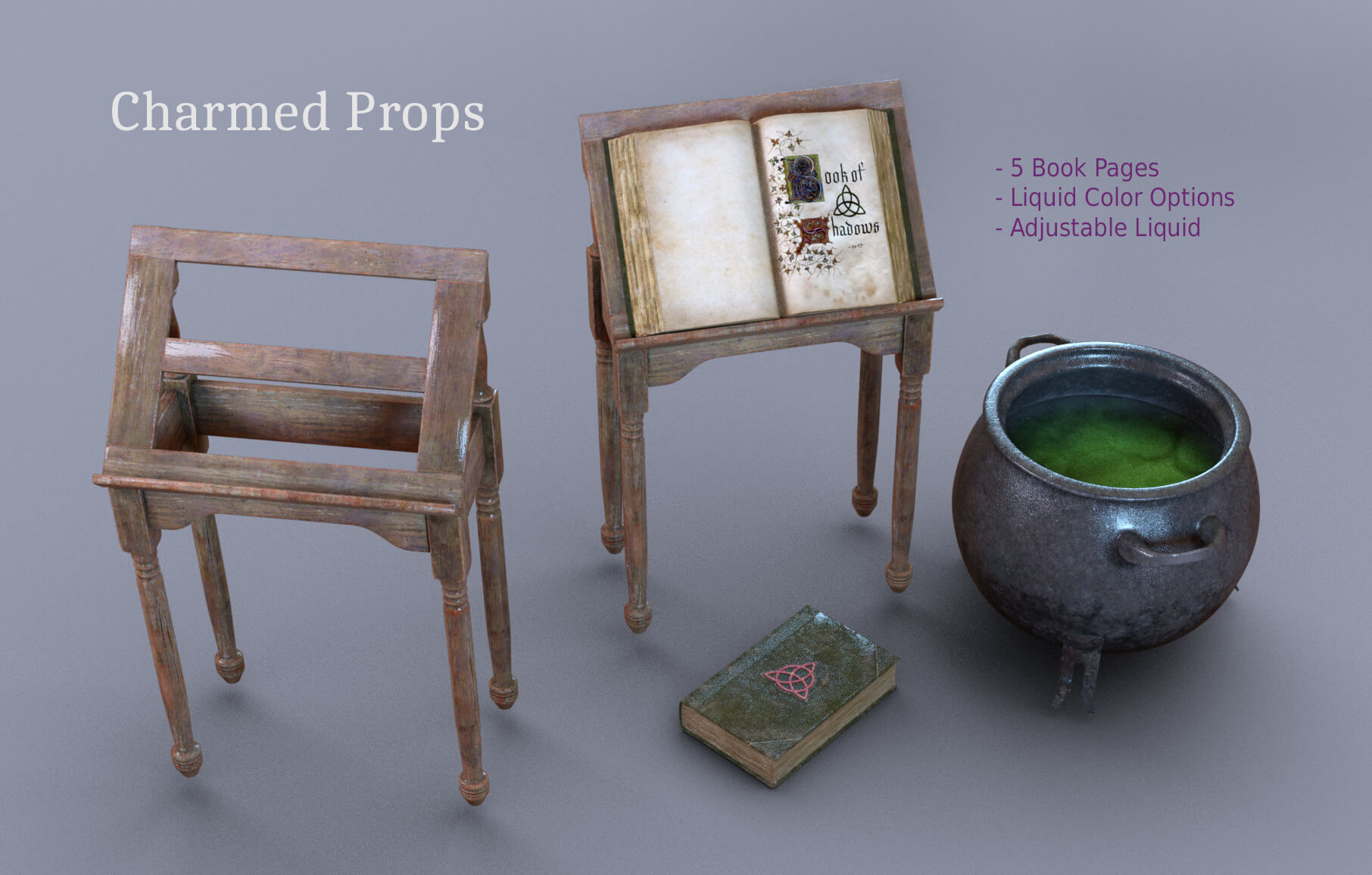 Charmed Props Part 1 - Free Daz Content by A1bertros