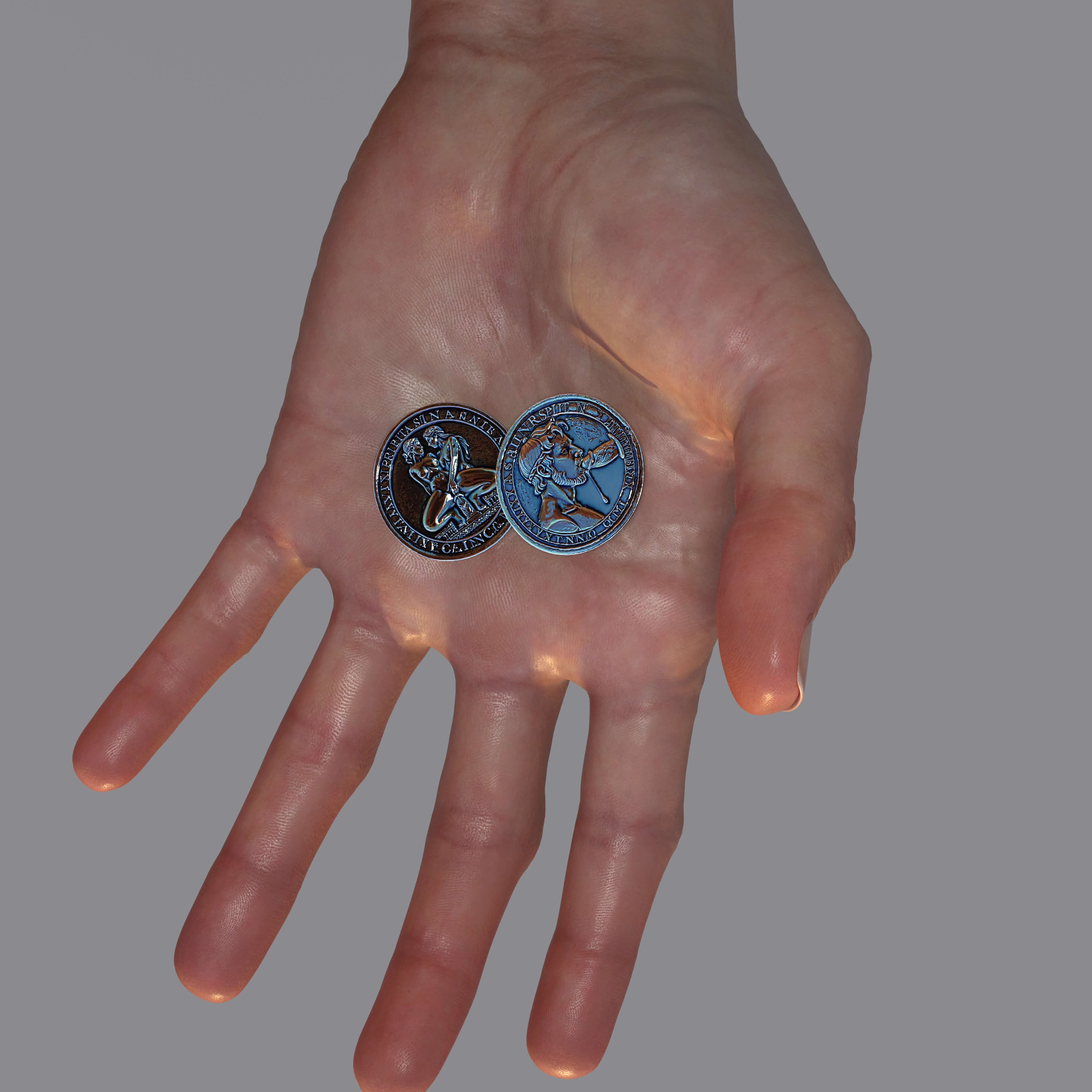 Roman Spintriae 3D Render, Digital Art by A3DTemptation