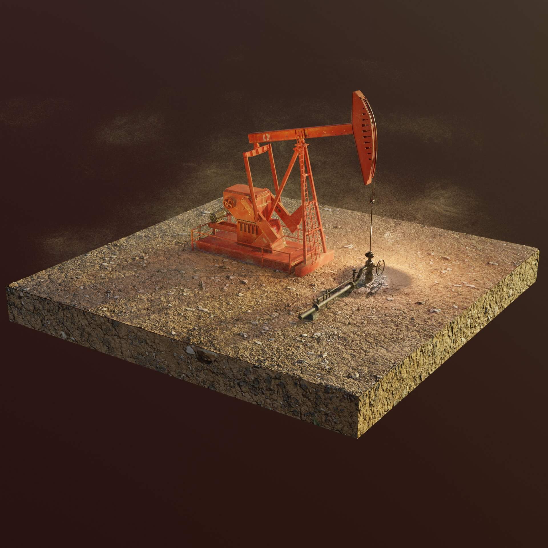 Oil Beam Pump - 3D Model by aaalhajri