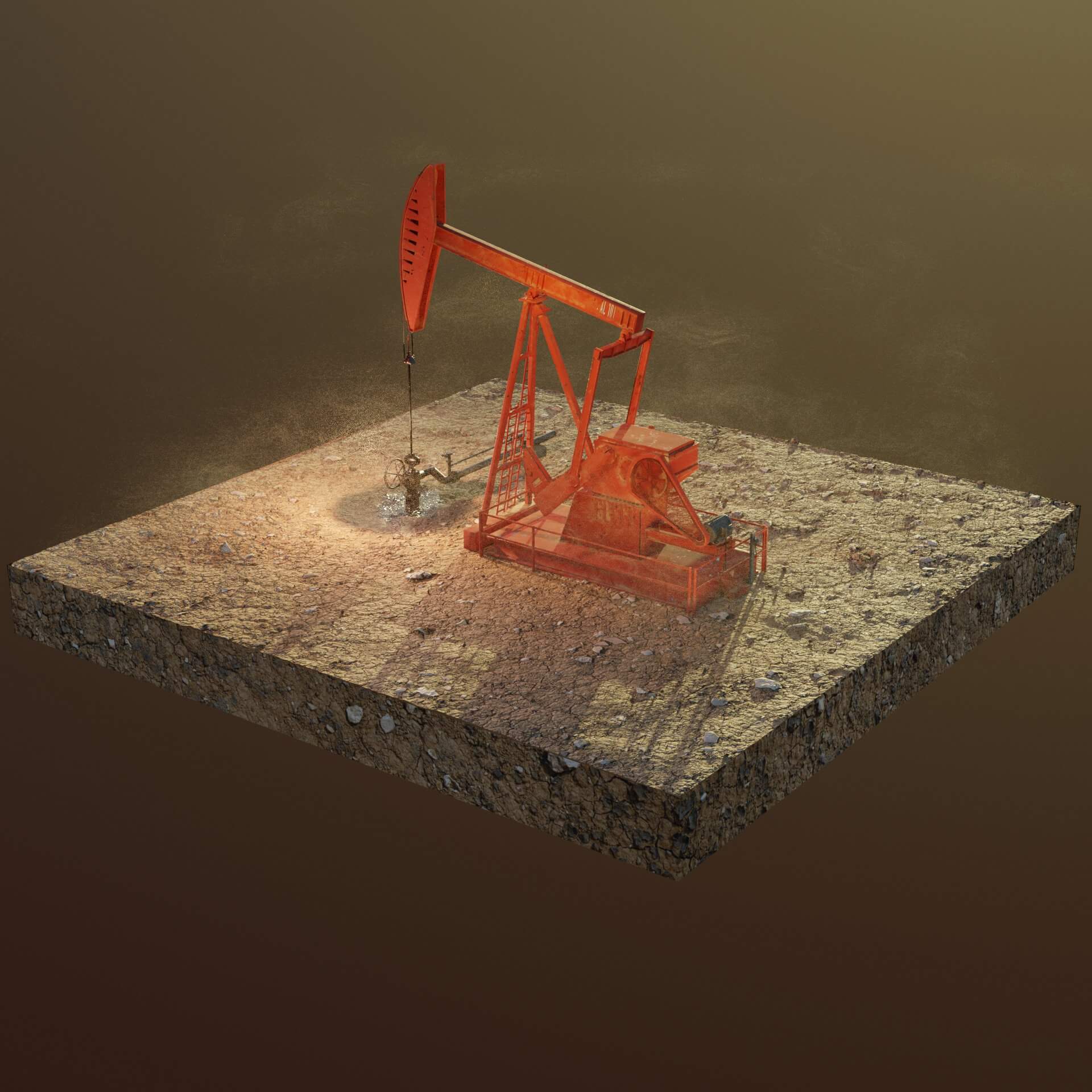 Oil Beam Pump - 3D Model by aaalhajri