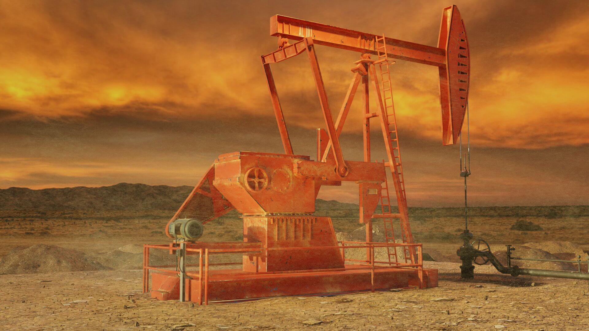 Oil Beam Pump - 3D Model by aaalhajri