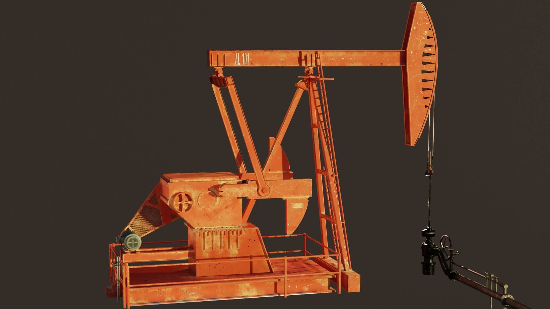 Oil Beam Pump - 3D Model by aaalhajri