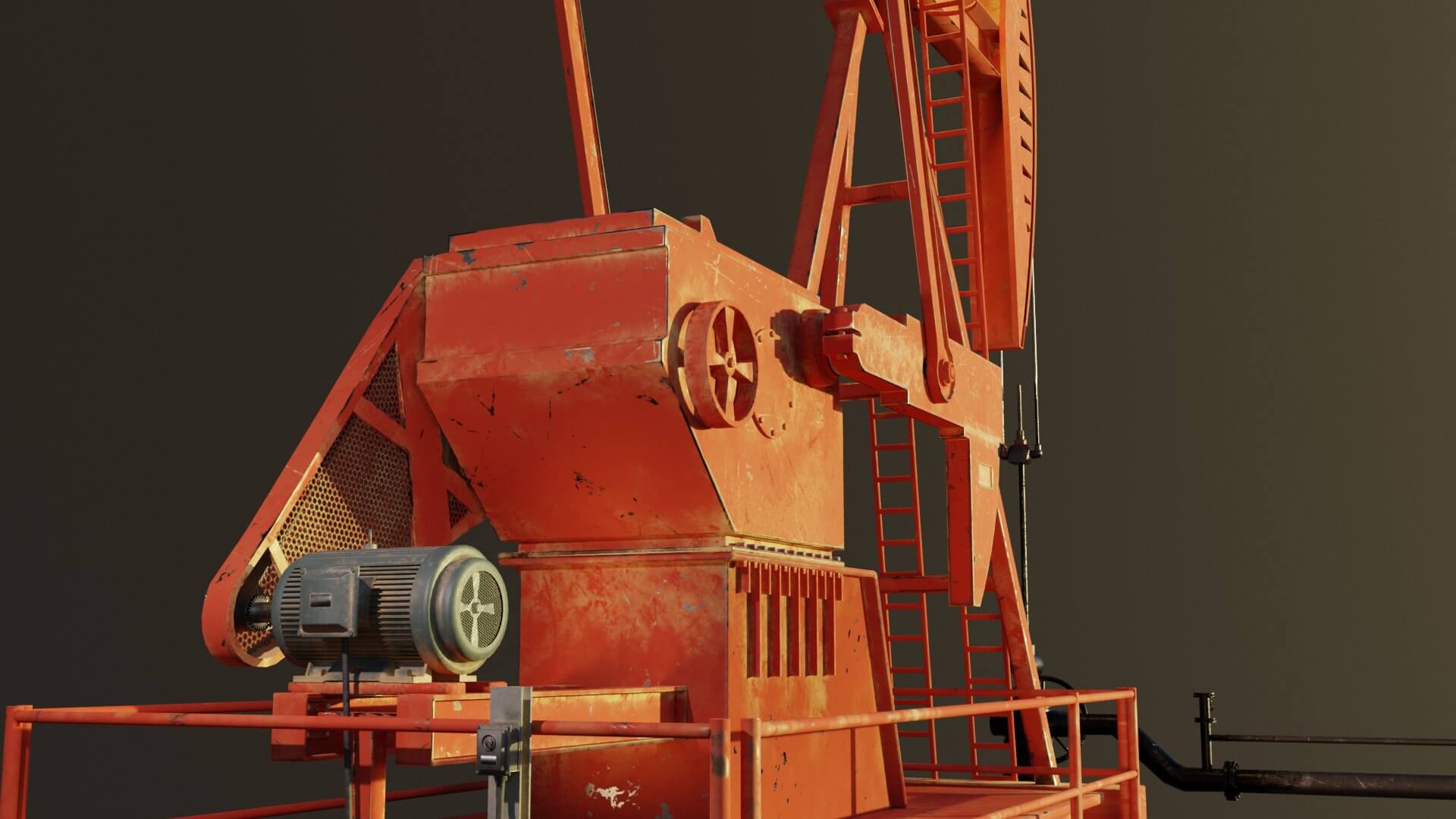 Oil Beam Pump - 3D Model by aaalhajri