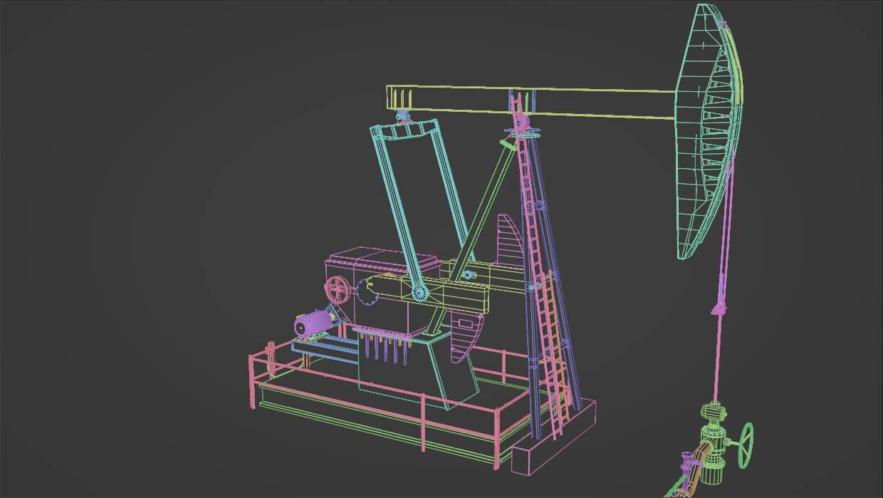 Oil Beam Pump - 3D Model by aaalhajri