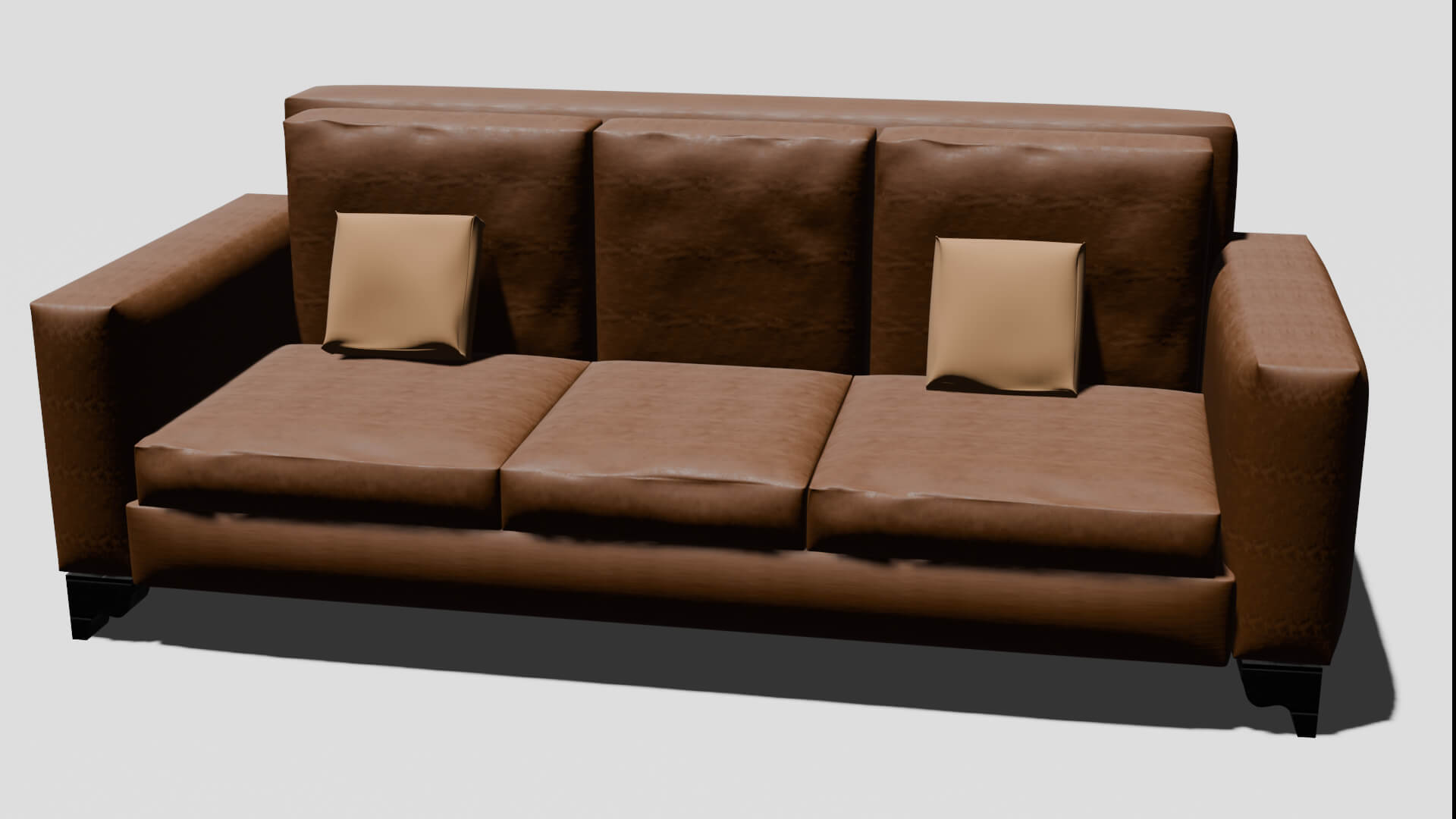 Leather Sofa - 3D Model by Aarush_BlenderPro