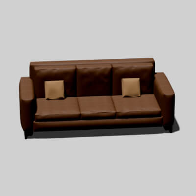 Leather Sofa - 3D Model by Aarush_BlenderPro