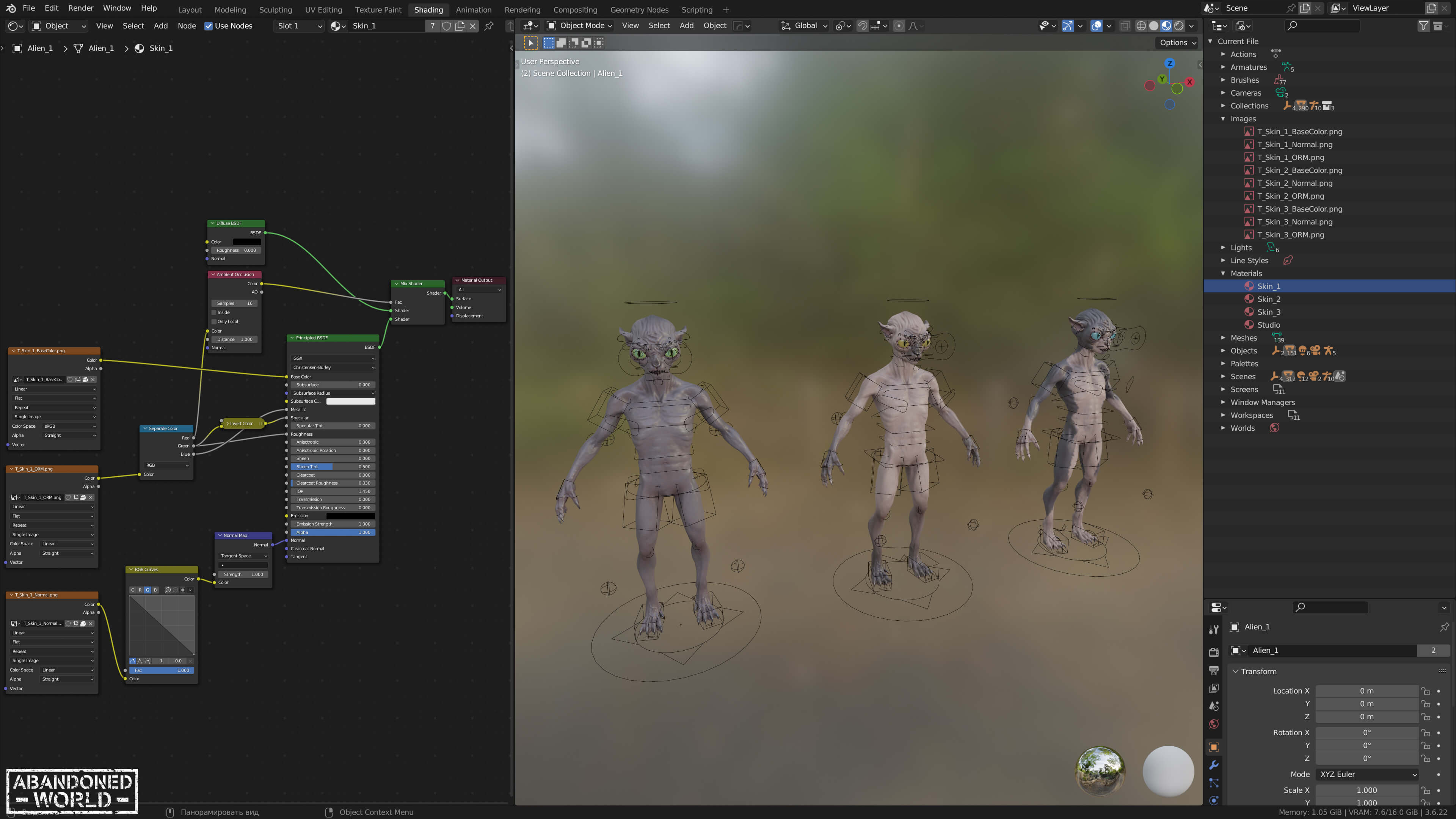 Alien Cat AW - 3D Model by Abandoned World