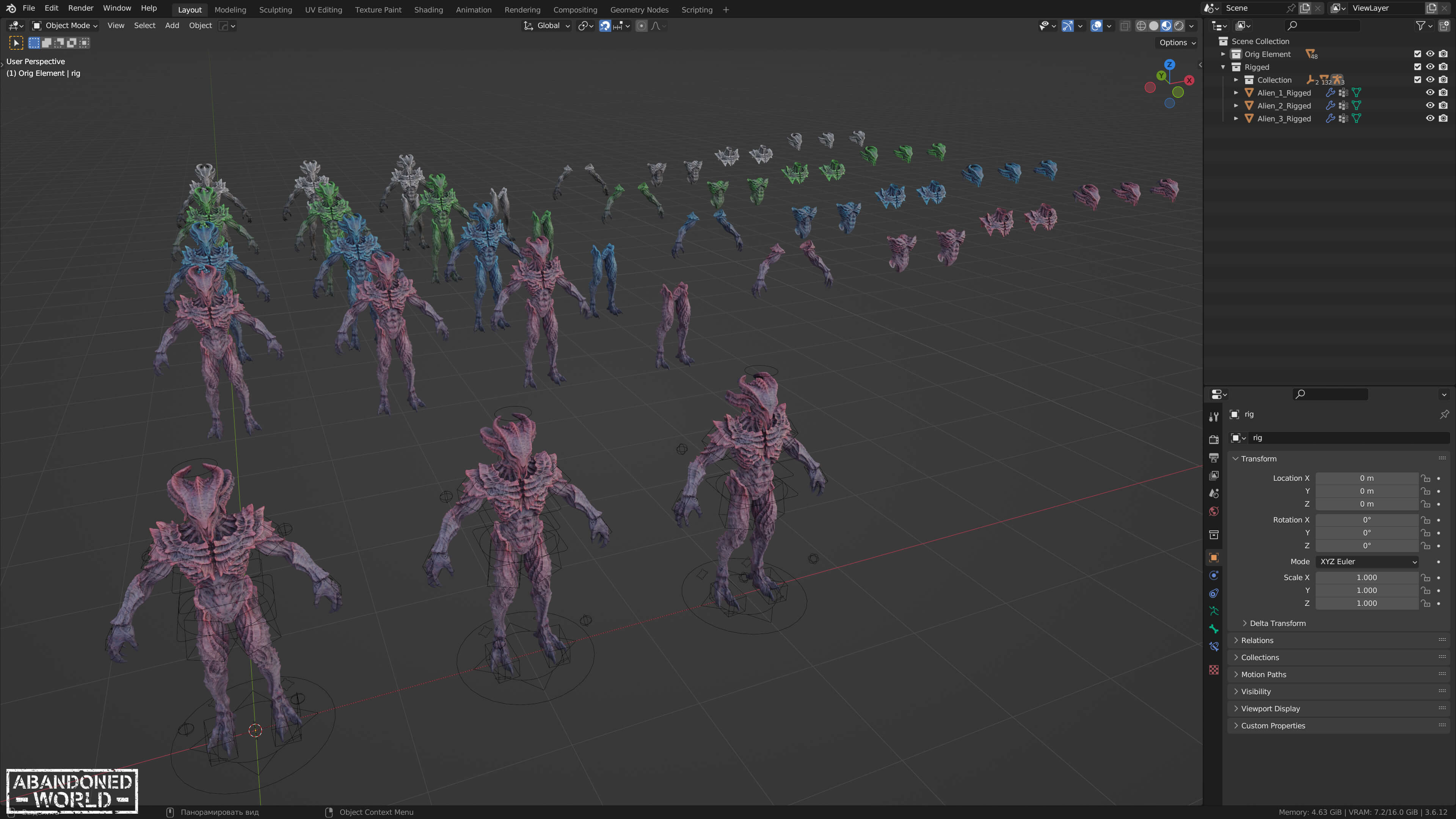 Alien Monster - 3D Model by Abandoned World