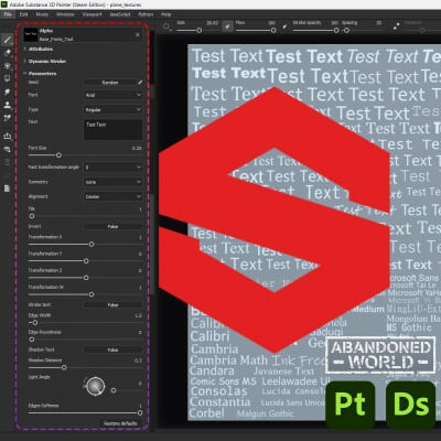Base Fonts Tool for Substance Painter by Abandoned World