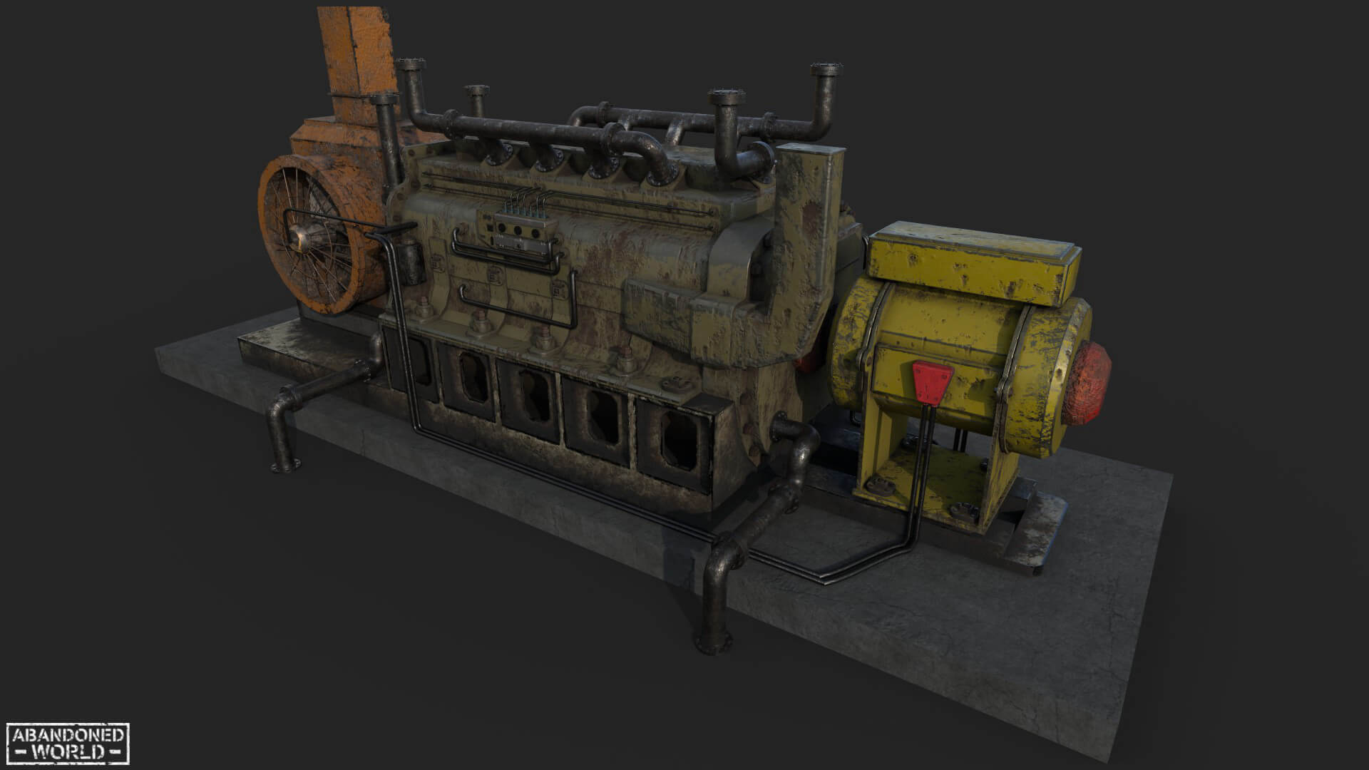 Diesel Generator Old - 3D Model by Abandoned World