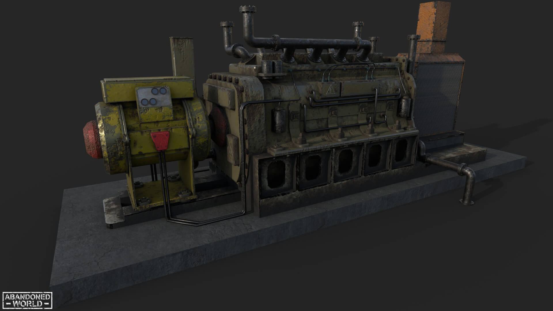 Diesel Generator Old - 3D Model by Abandoned World