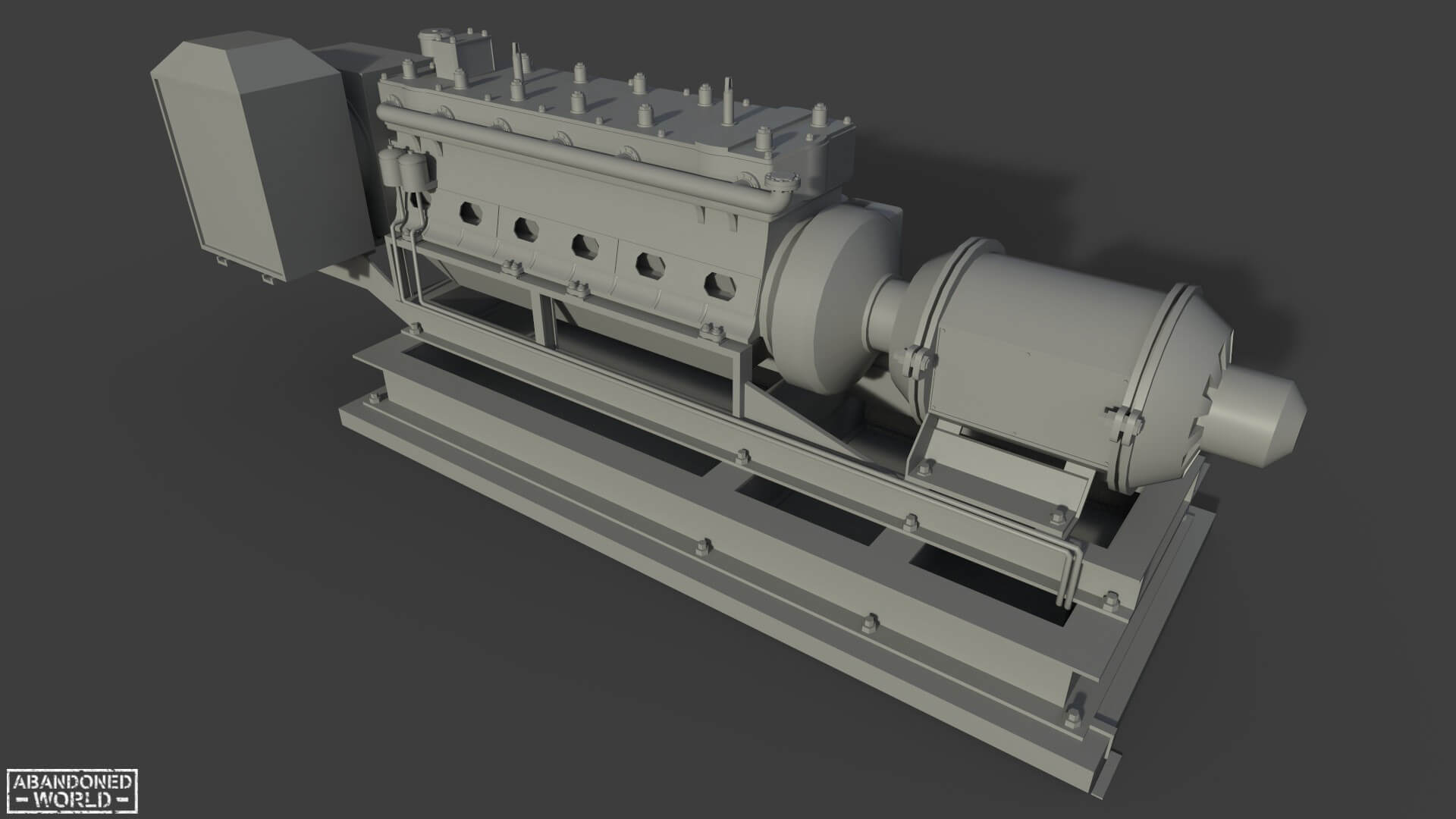 Diesel Generator Old - 3D Model by Abandoned World