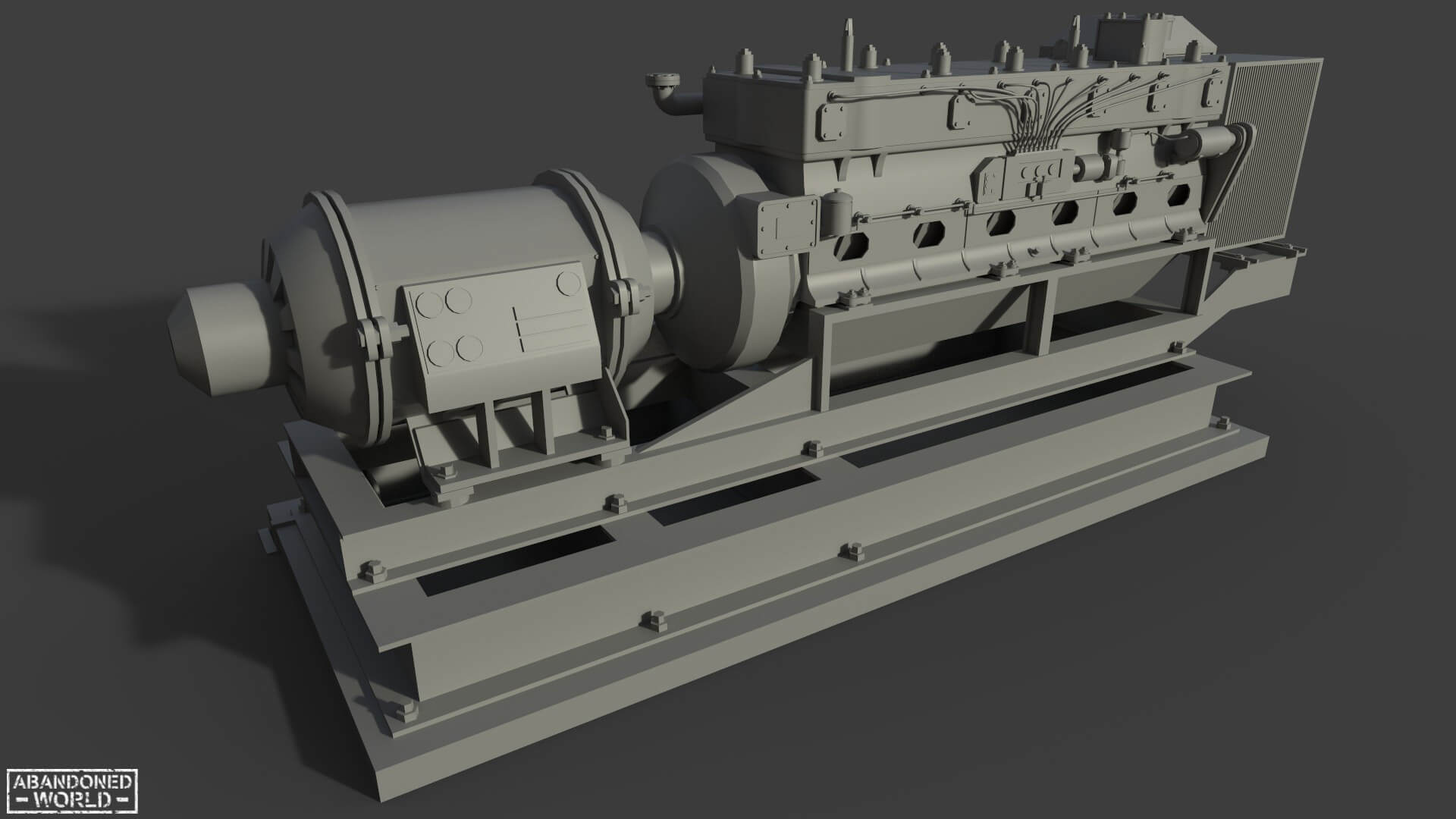 Diesel Generator Old - 3D Model by Abandoned World