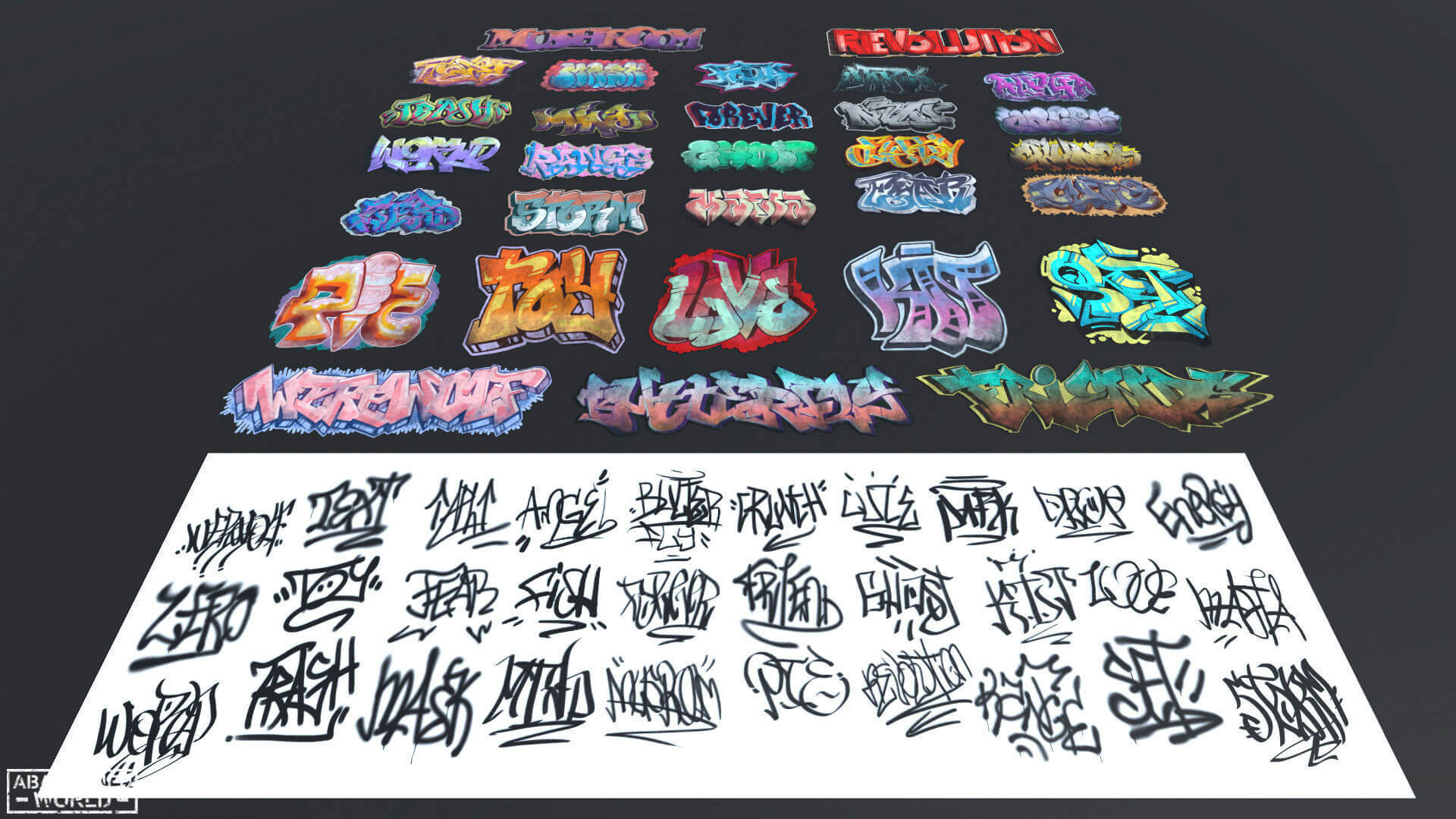 Graffiti Pack Decals III for UE4 & Unity - 3D Material or Shader by ...