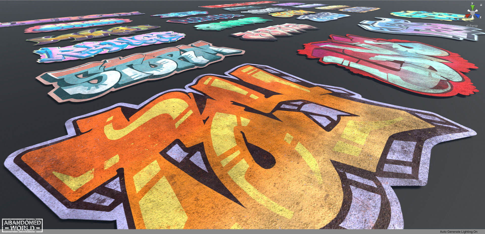 Graffiti Pack Decals III for UE4 & Unity - 3D Material or Shader by ...