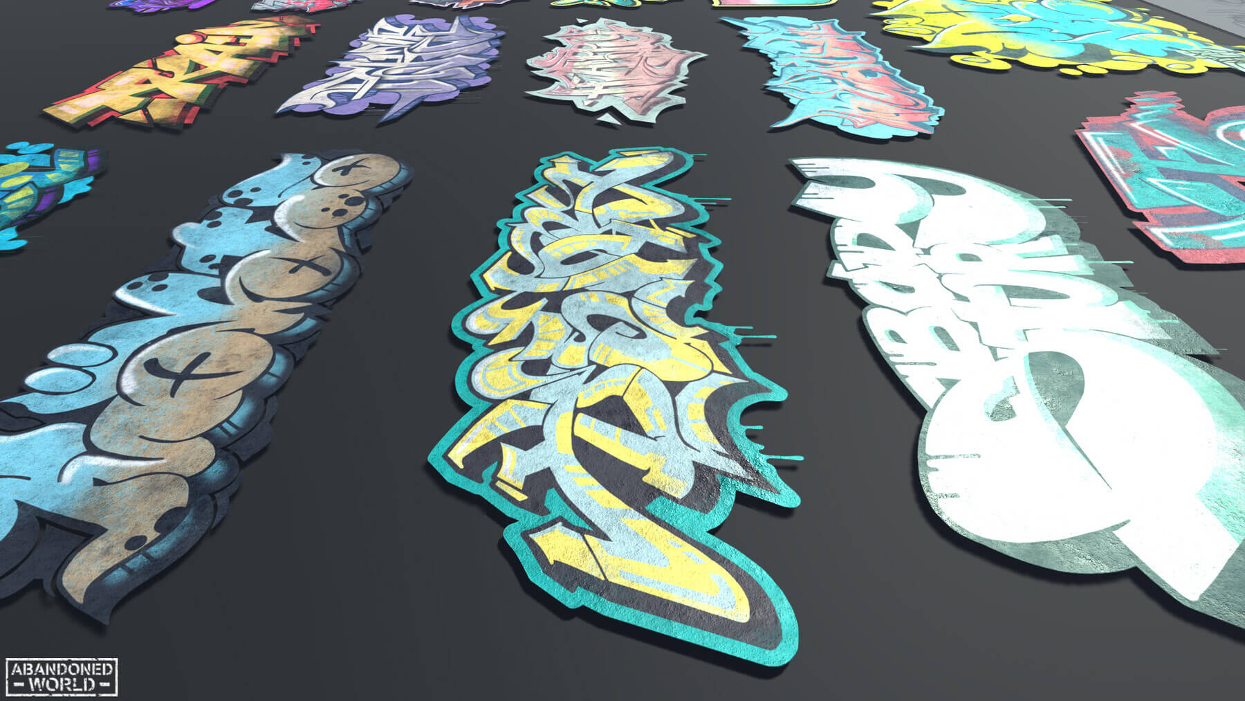 Graffiti Pack Decals IV for UE4 & Unity - 3D Material or Shader by ...