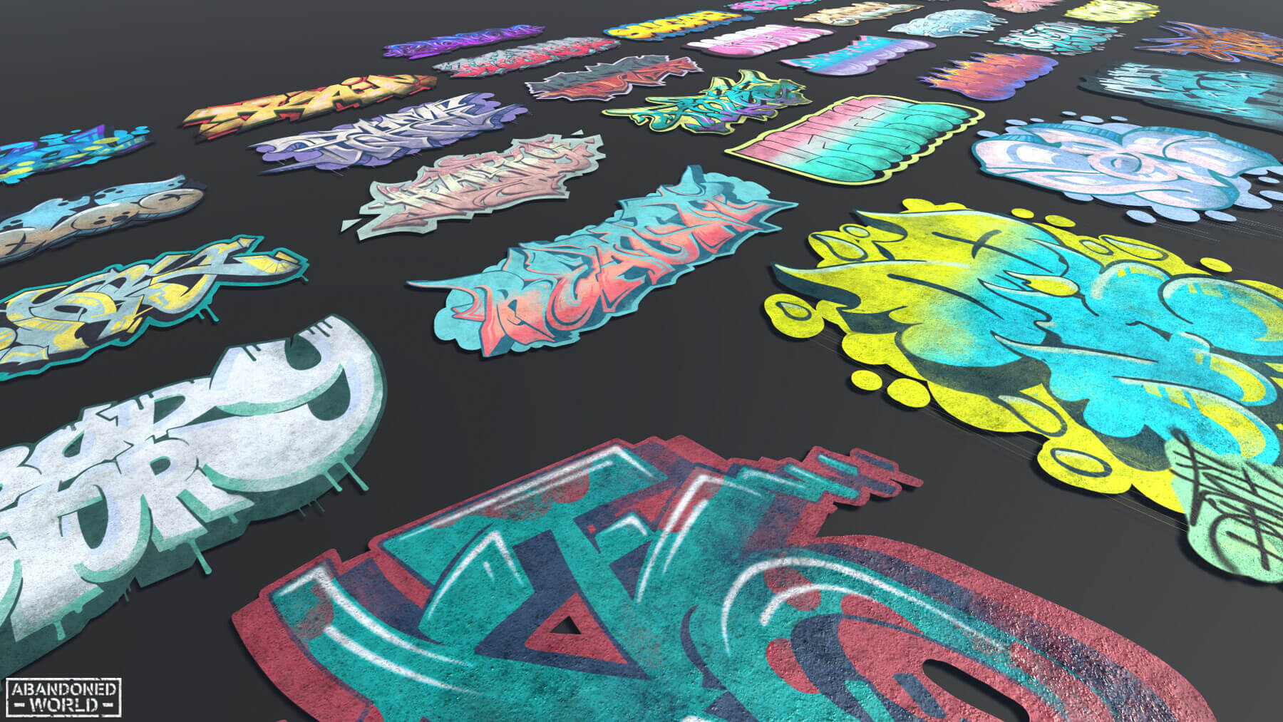 Graffiti Pack Decals IV for UE4 & Unity - 3D Material or Shader by ...