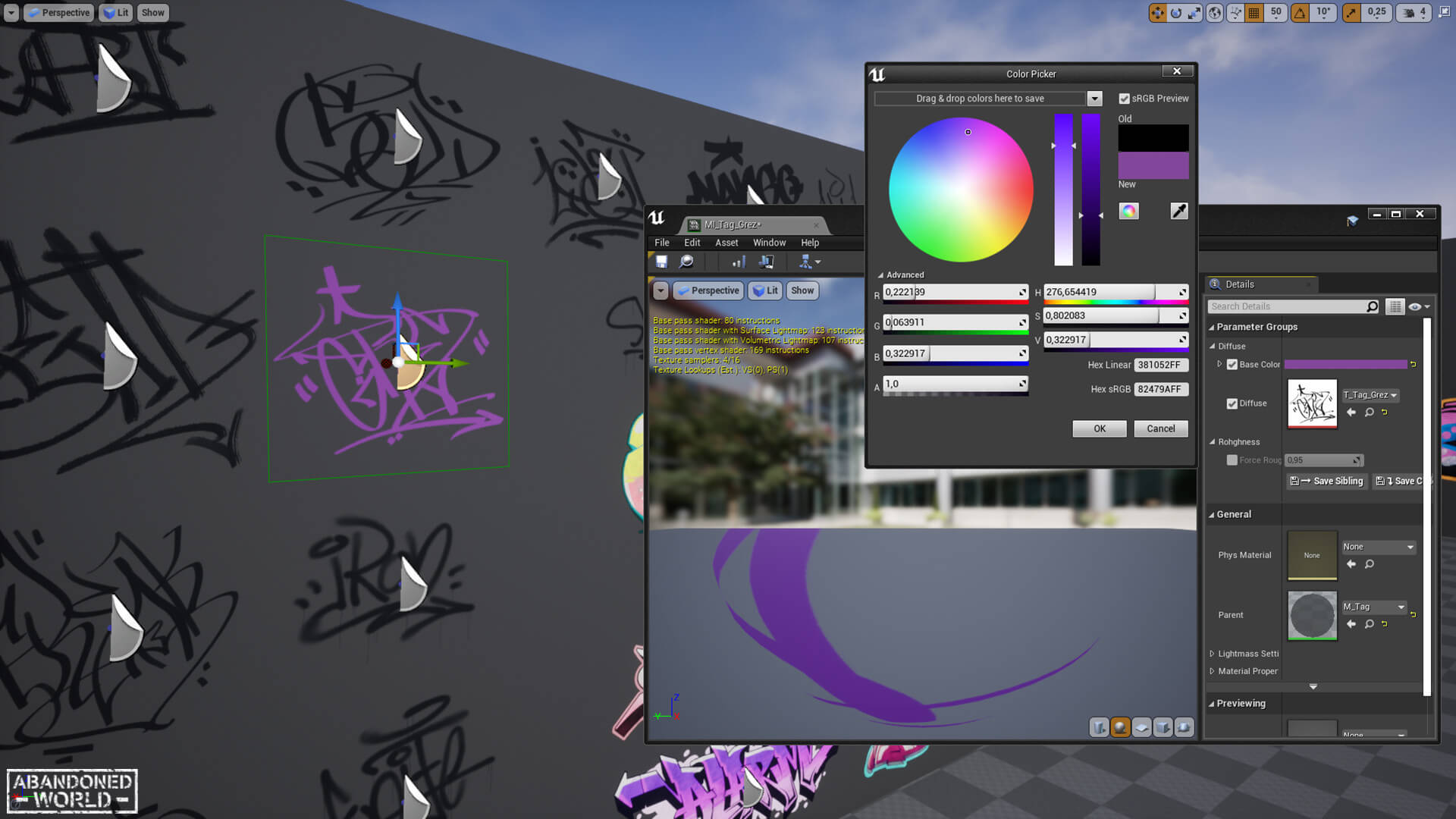 Graffiti Pack Decals V for UE4 & Unity - 3D Material or Shader by Abandoned World