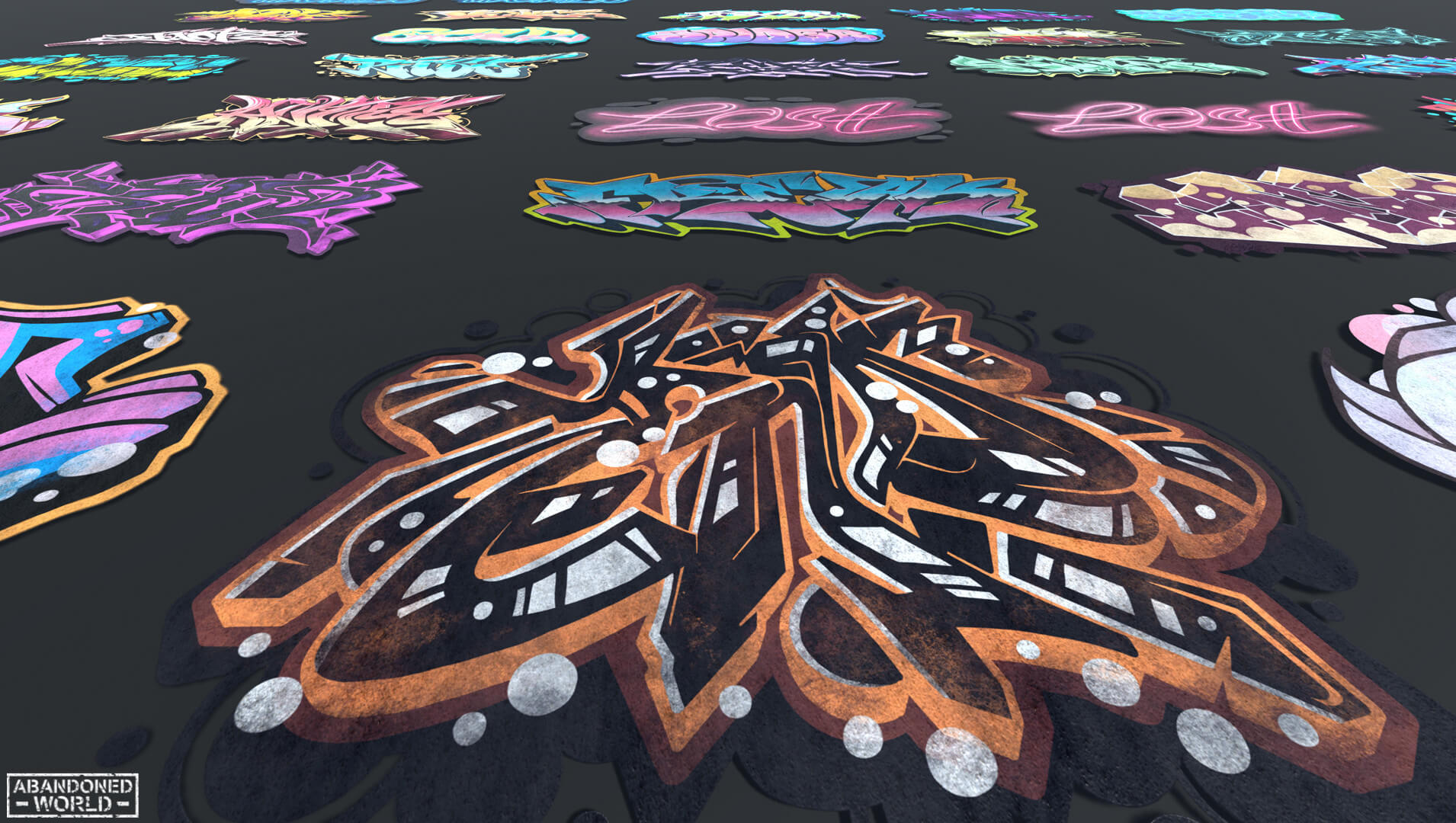 Graffiti Pack Decals V for UE4 & Unity - 3D Material or Shader by ...